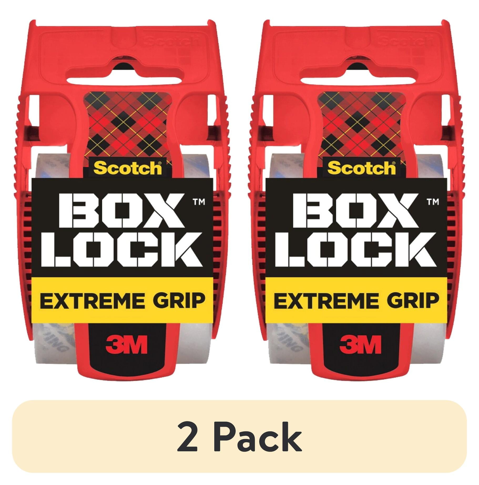 (2 pack) Scotch Box Lock Packaging Tape, Clear, 1.88 in. x 25.6 yd., 1. ...