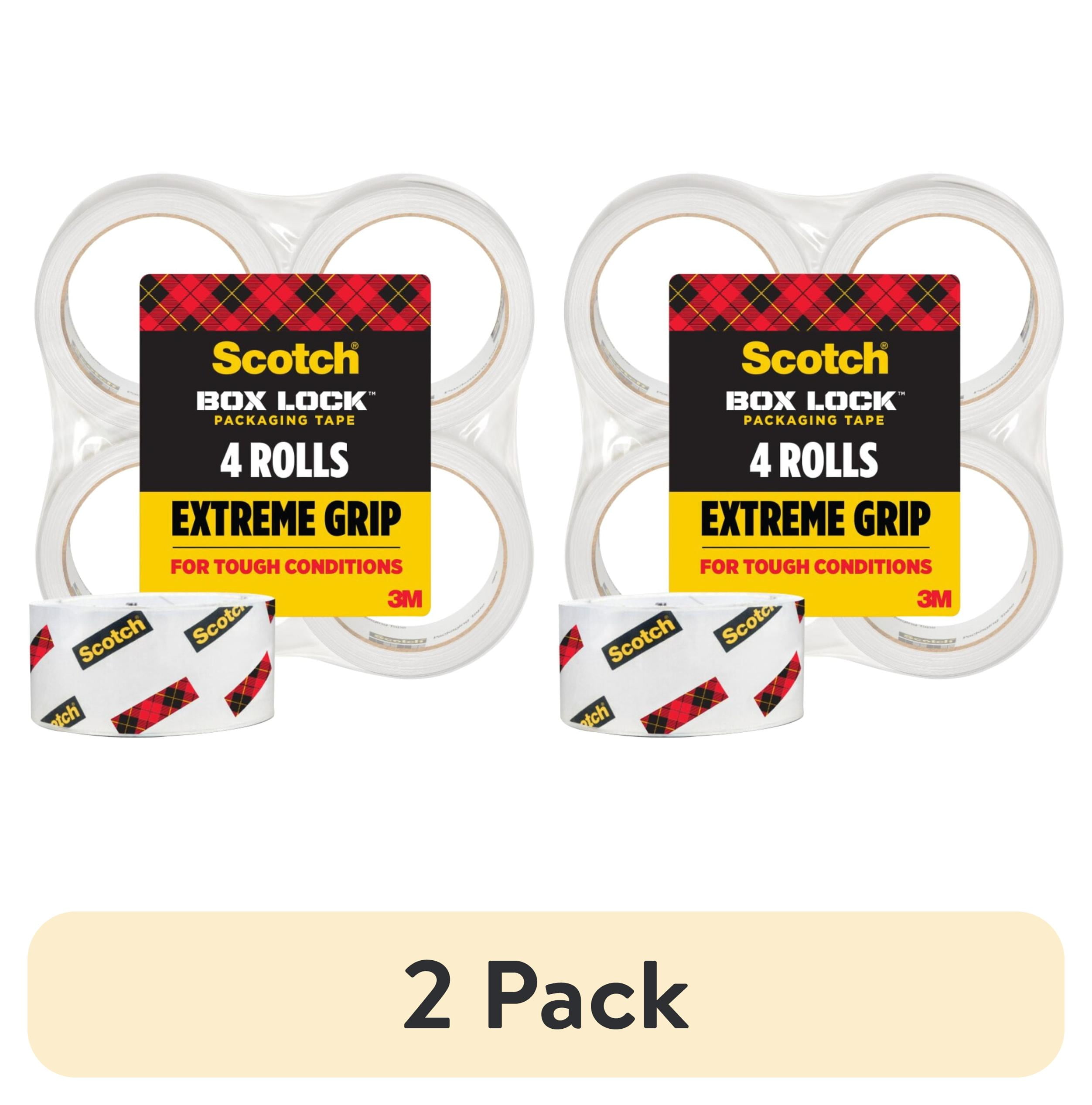 (2 pack) Scotch Box Lock Packaging Tape, Clear, 1.88 in. x 54.6 yd, 4 ...