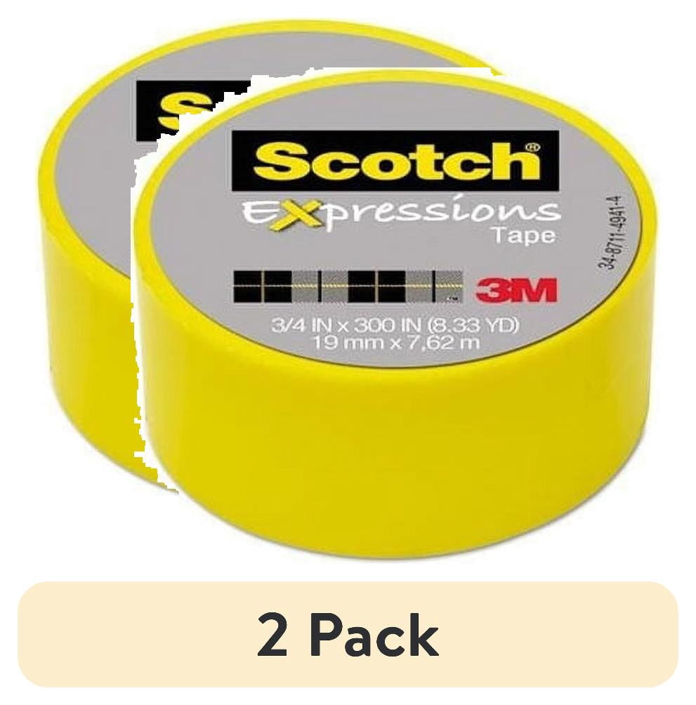 (2 pack) Scotch Expressions Magic Tape, 3/4" x 300", Yellow - Walmart.com