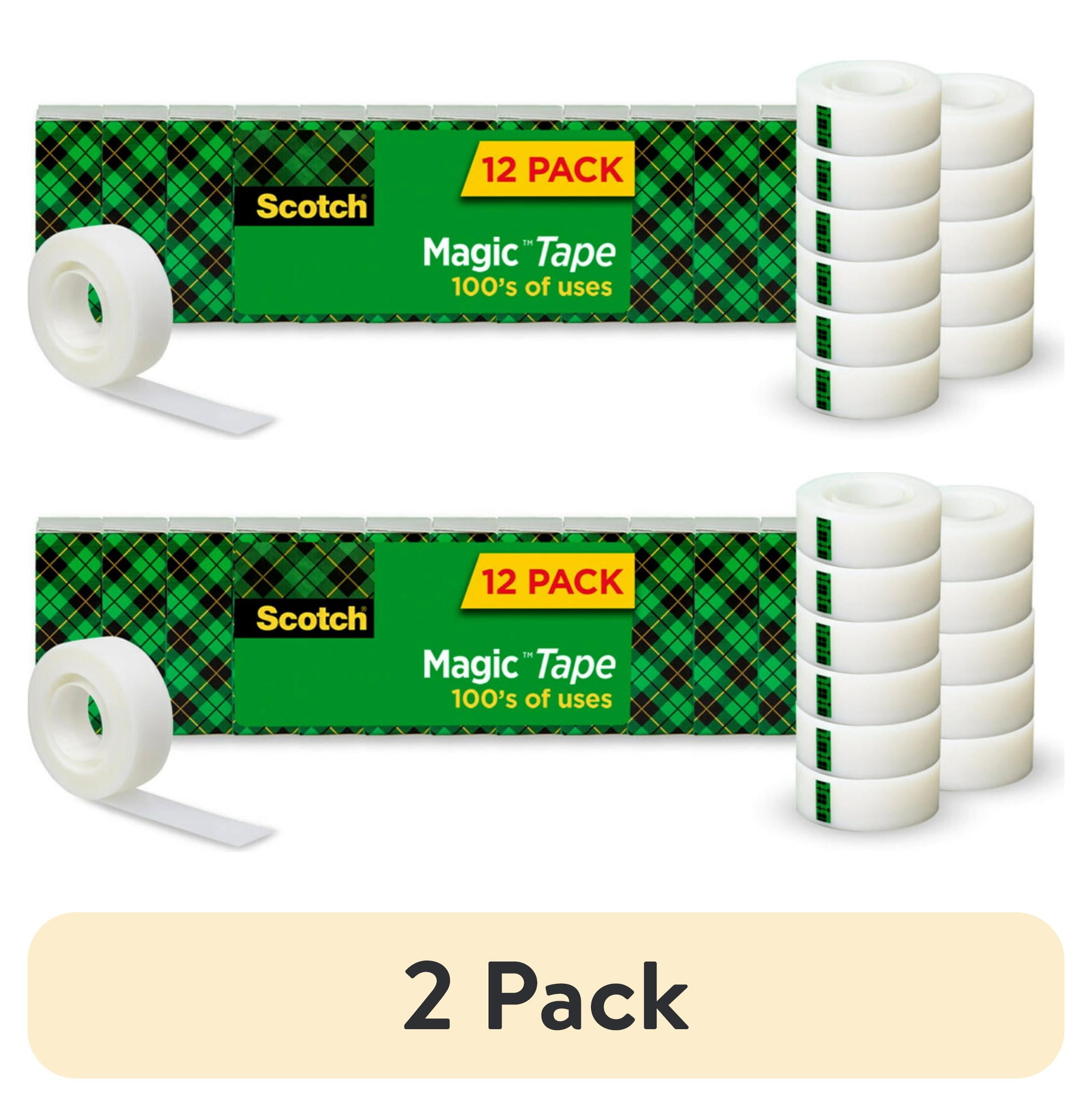(2 pack) Scotch Magic Tape Refills, 3/4 in. x 1,000 in., 12 Boxes/Pack ...