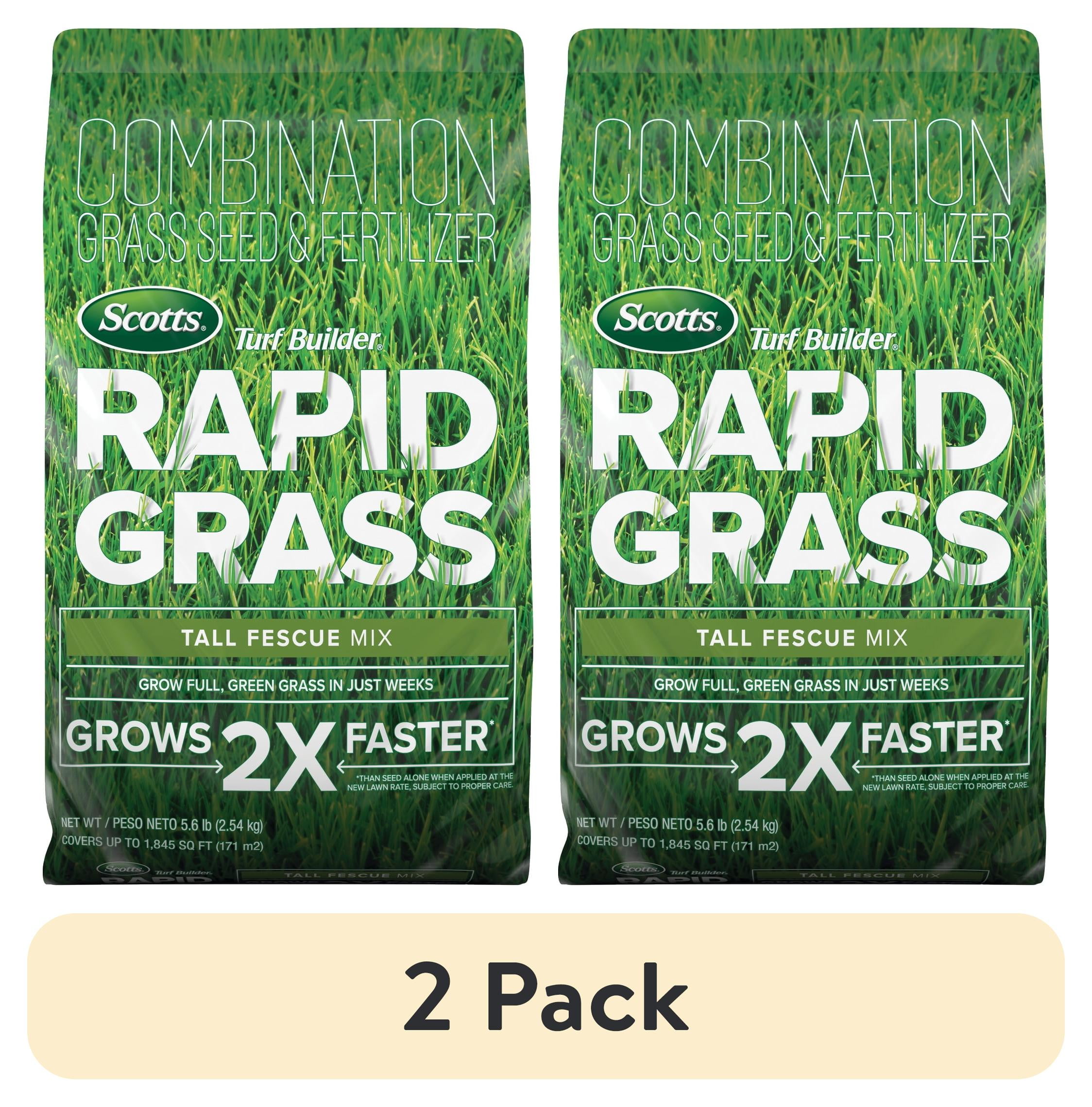 (2 pack) Scotts Turf Builder Rapid Grass Tall Fescue Mix, Grass Seed ...