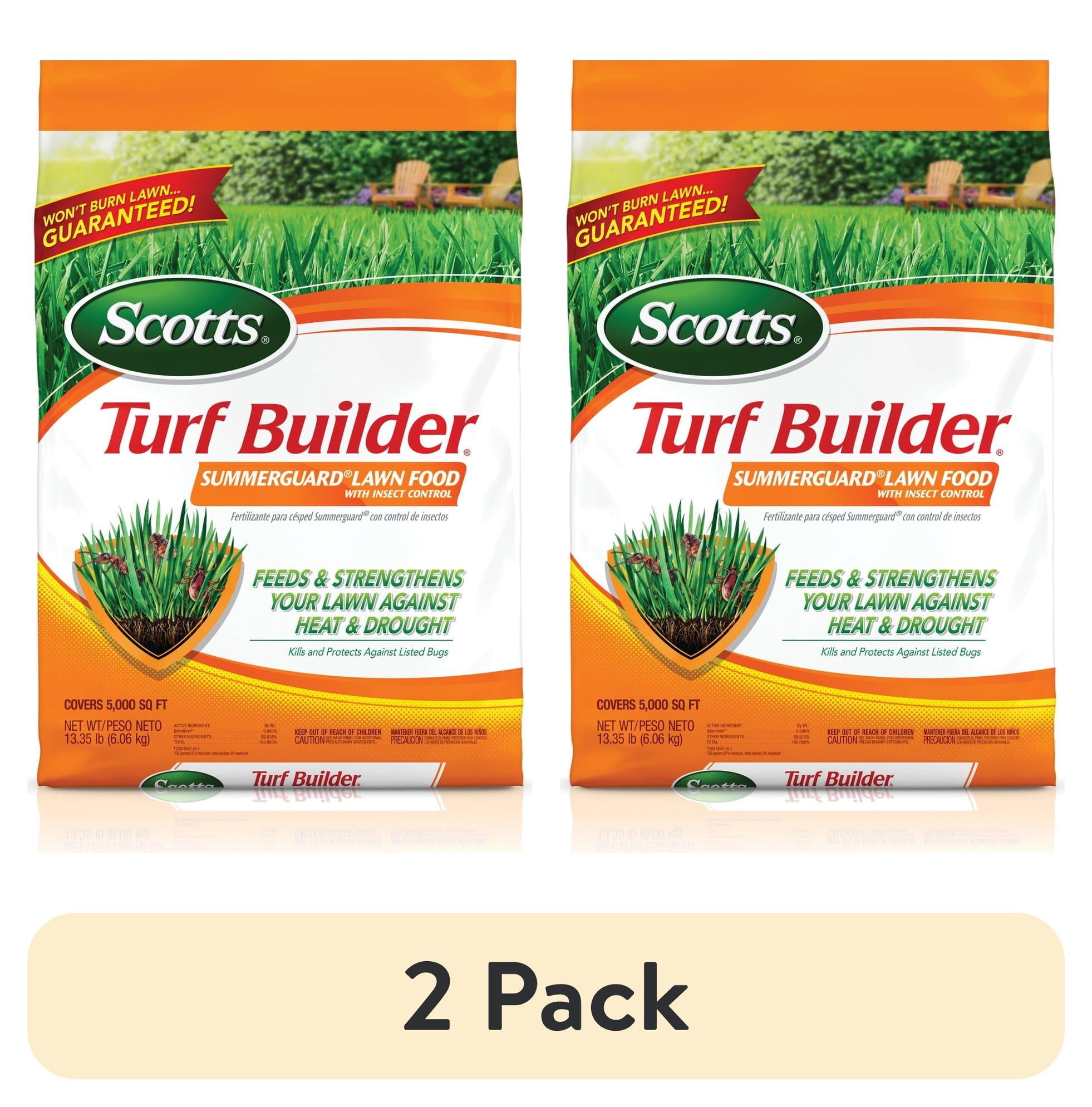 (2 pack) Scotts Turf Builder SummerGuard Lawn Food with Insect Killer ...