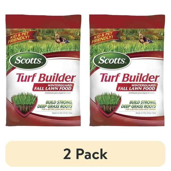 (2 pack) Scotts Turf Builder WinterGuard Fall Lawn Fertilizer for All ...