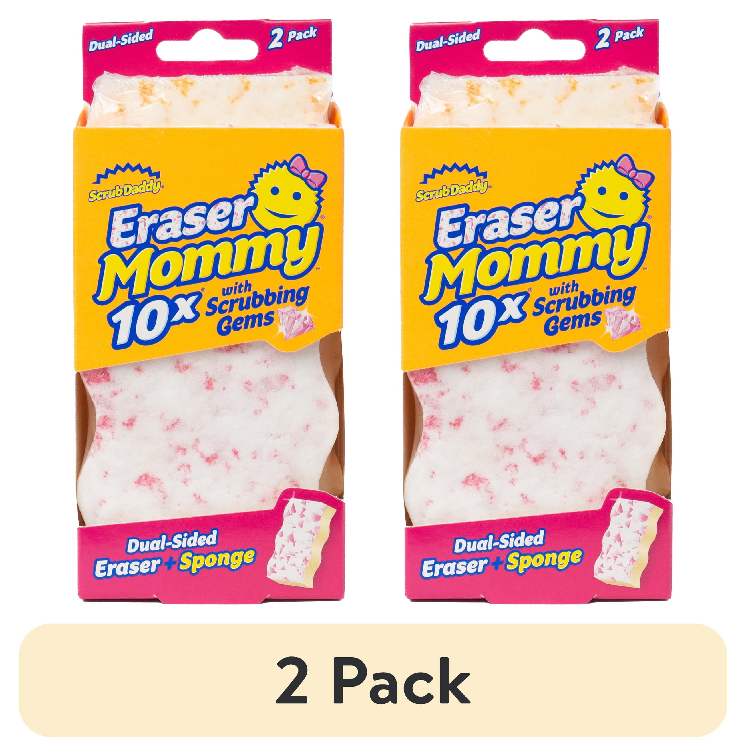 (2 pack) Scrub Daddy Eraser Mommy 10x Dual-Sided Eraser Pads, 2 Count ...