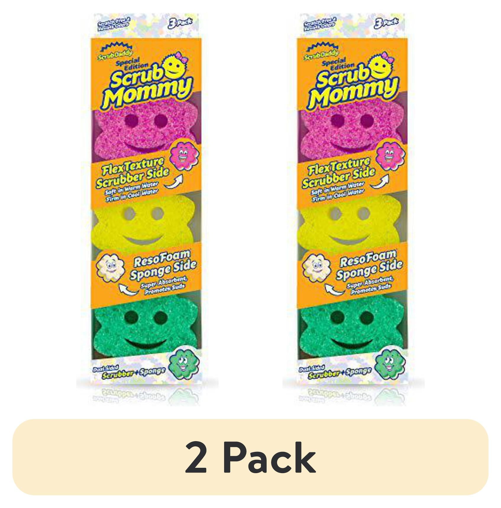 (2 pack) Scrub Daddy Scrub Mommy Power Flower Dual-Sided Cleaning ...
