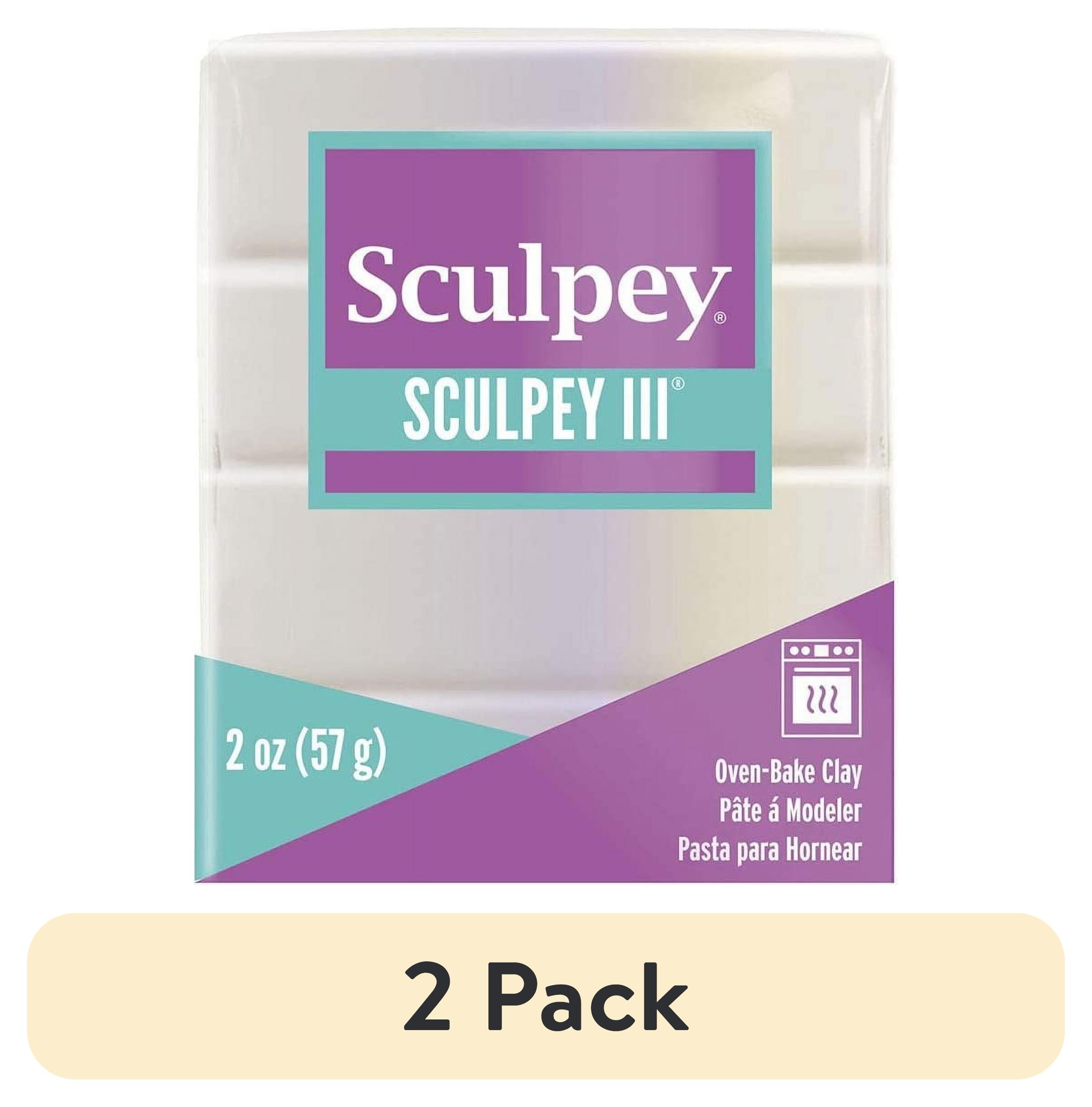 (2 pack) Sculpey III Polymer Oven-Bake Clay, Pearl, Non Toxic, 2 oz ...