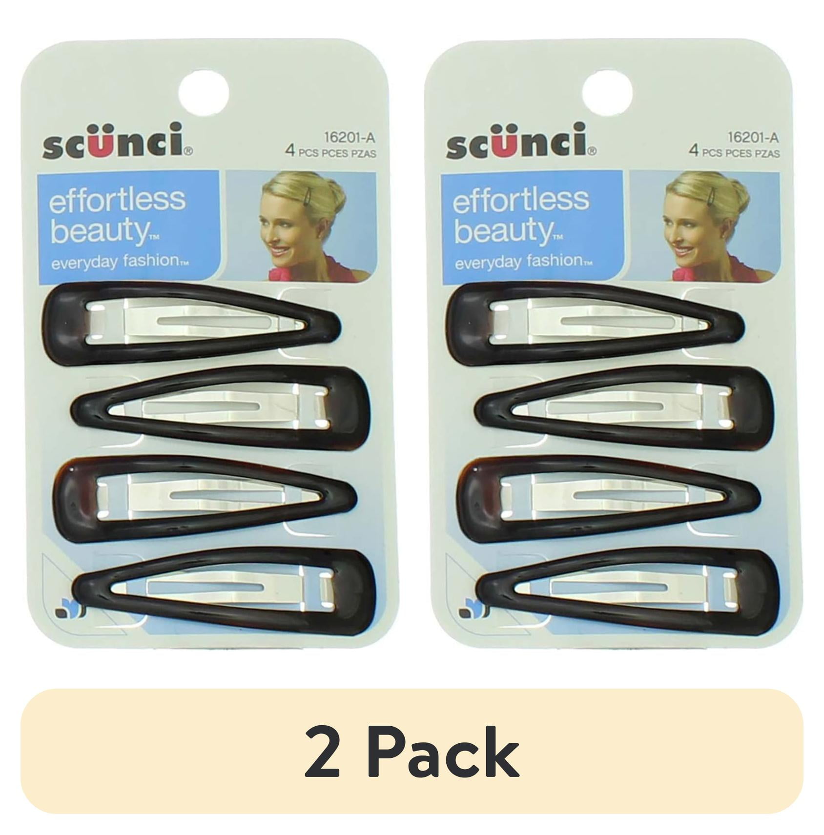 (2 pack) SCUNCI - Epoxy Clippie Tort Brown - 4 Clips - Walmart.com