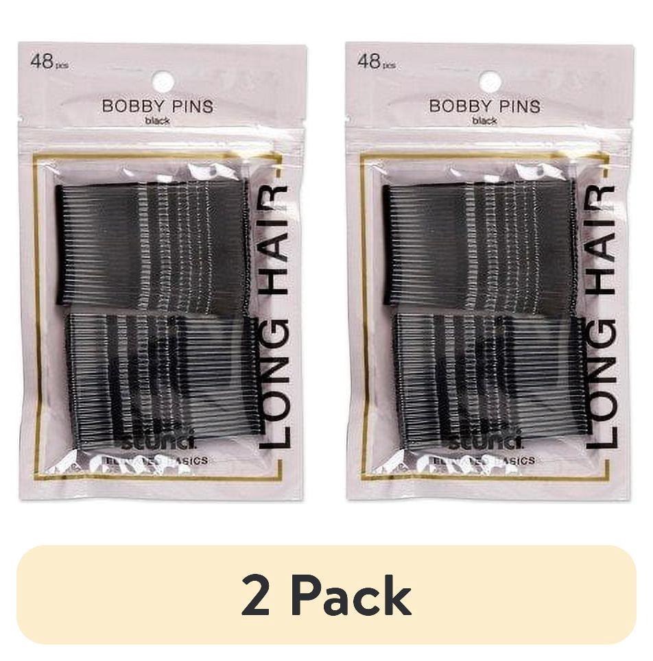 (2 pack) Scunci Extra Long Bobby Pins Black - 48pk Black - Walmart.com