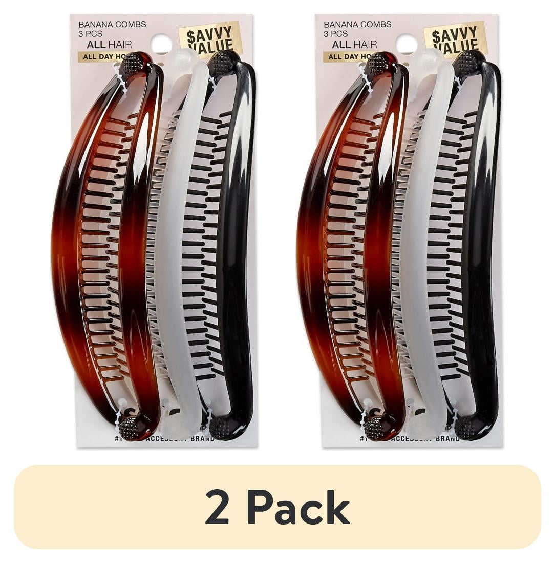 (2 pack) Scunci Large Banana Hair Clip, Multicolor, 3 Count - Walmart.com