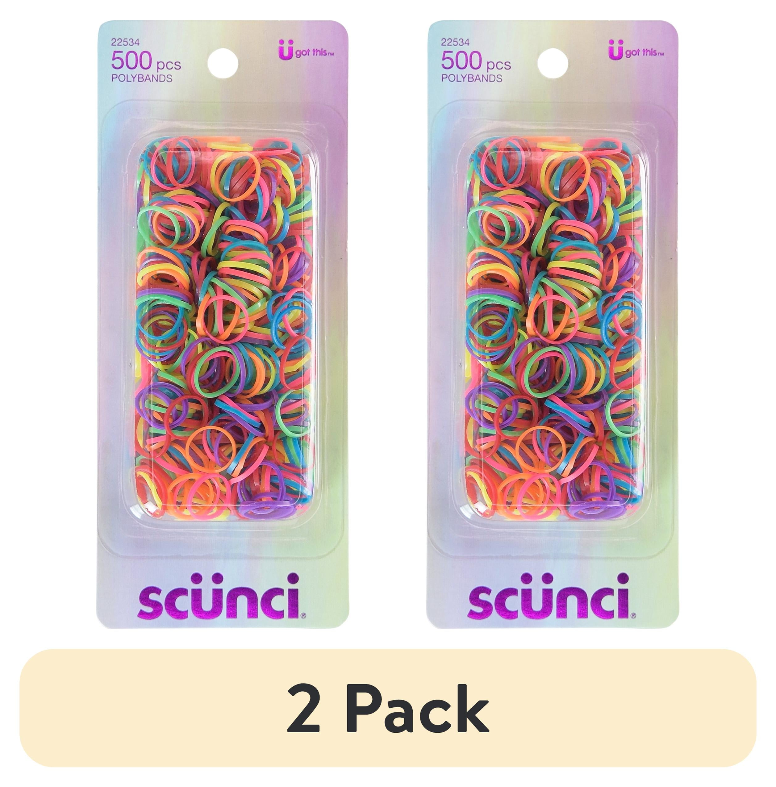 (2 pack) Scunci No Damage Plastic Polyband Ponytail Holder Hair Ties ...