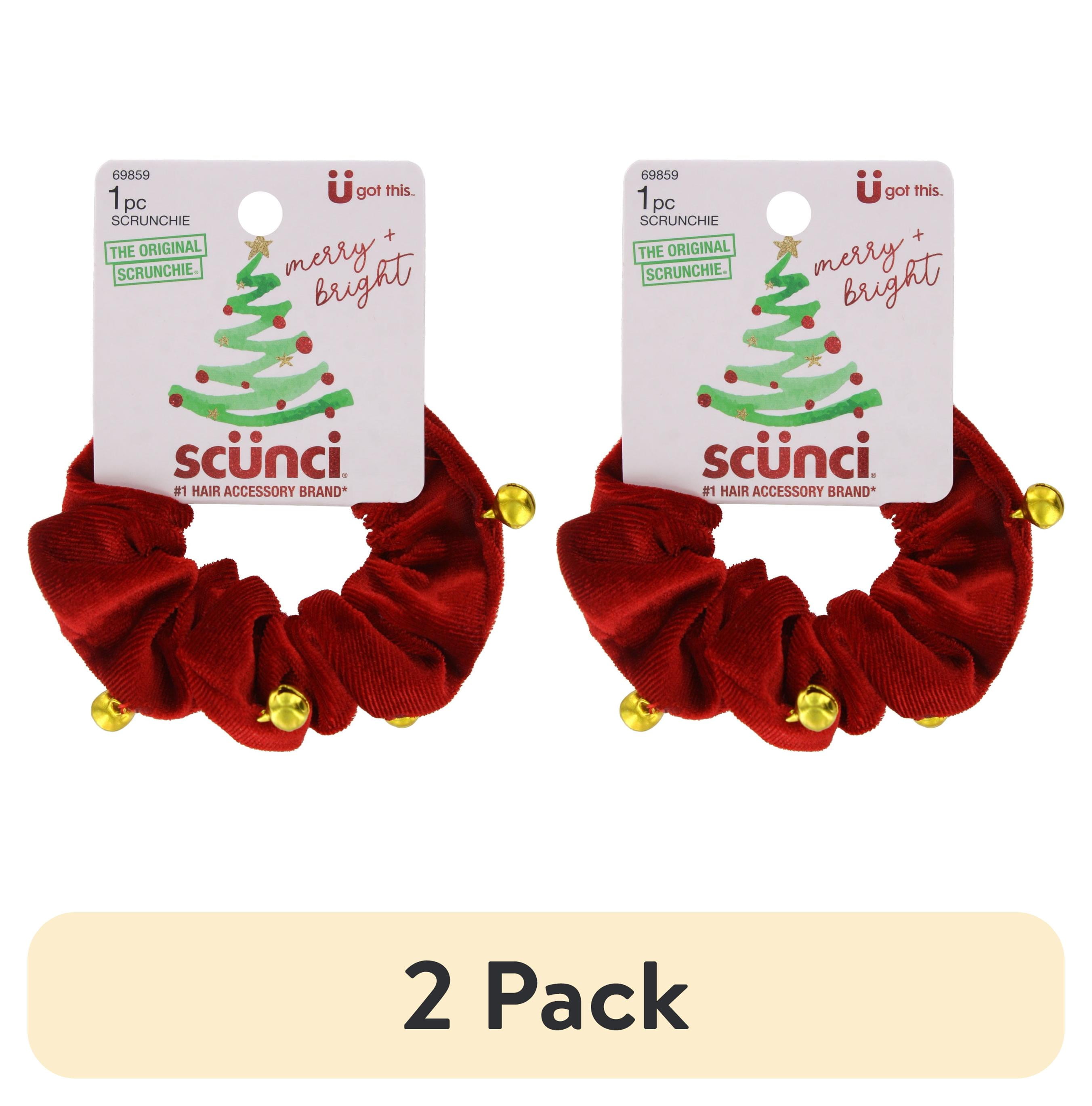 (2 pack) Scunci U Got This Merry + Bright The Original Hair Scrunchie ...