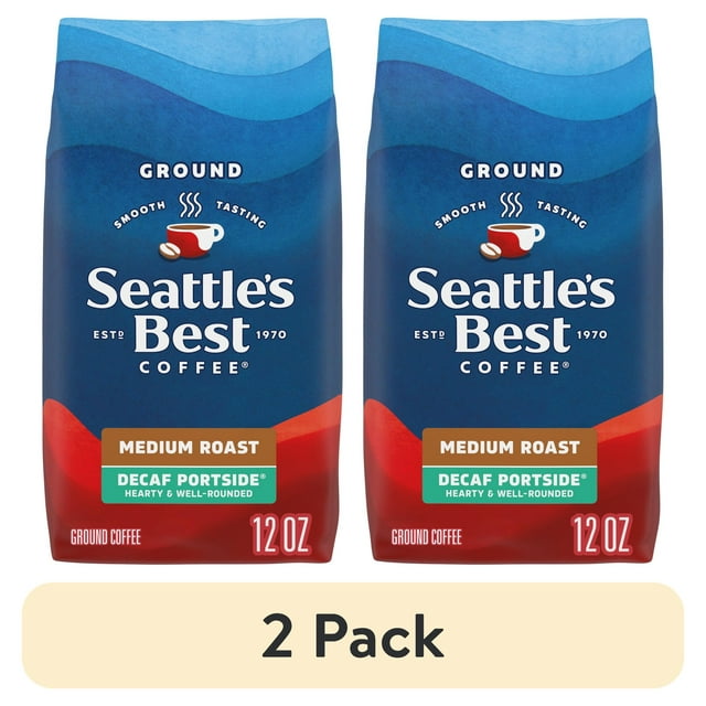 (2 pack) Seattle’s Best Coffee, Decaf Portside, Medium Roast, Ground ...