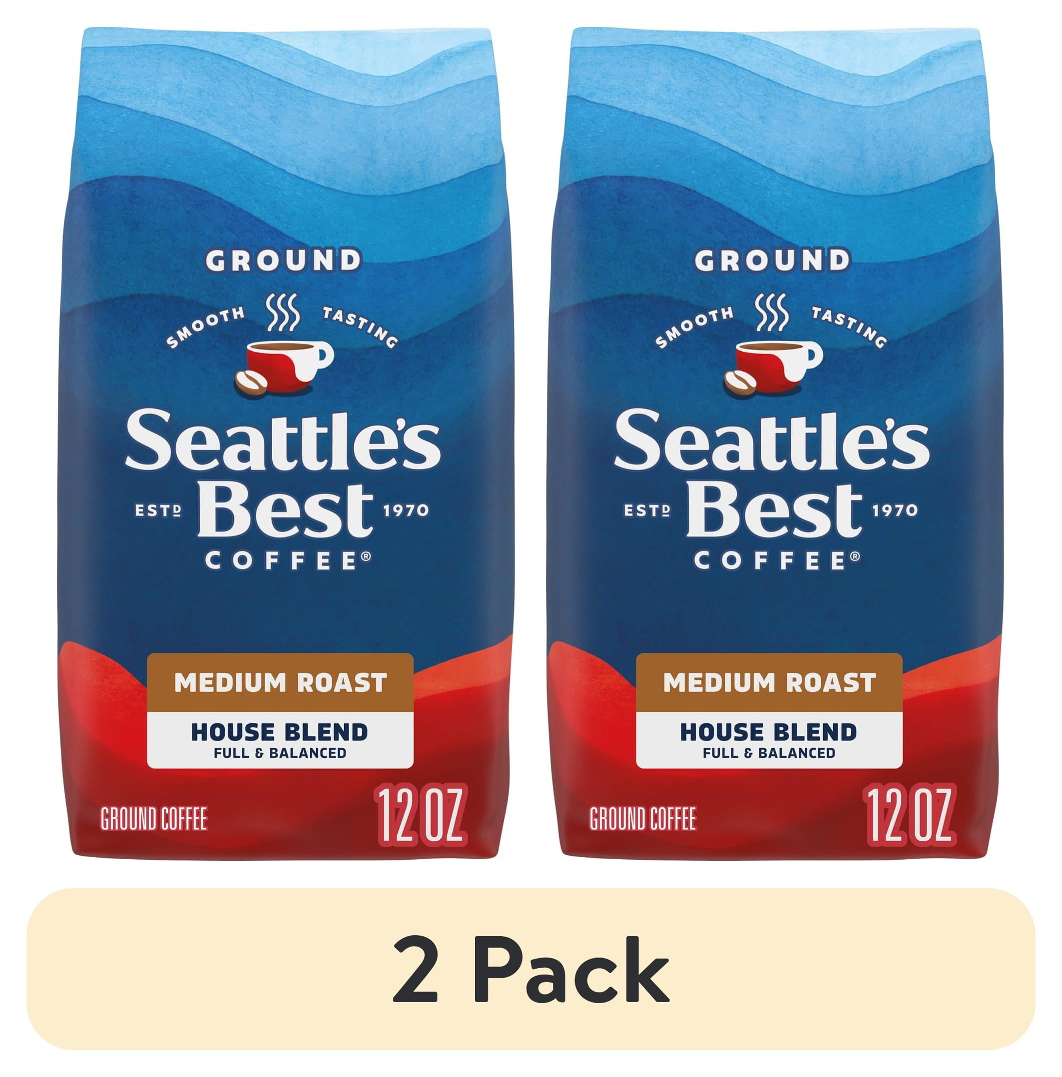 (2 pack) Seattle’s Best Coffee, House Blend, Medium Roast, Ground ...