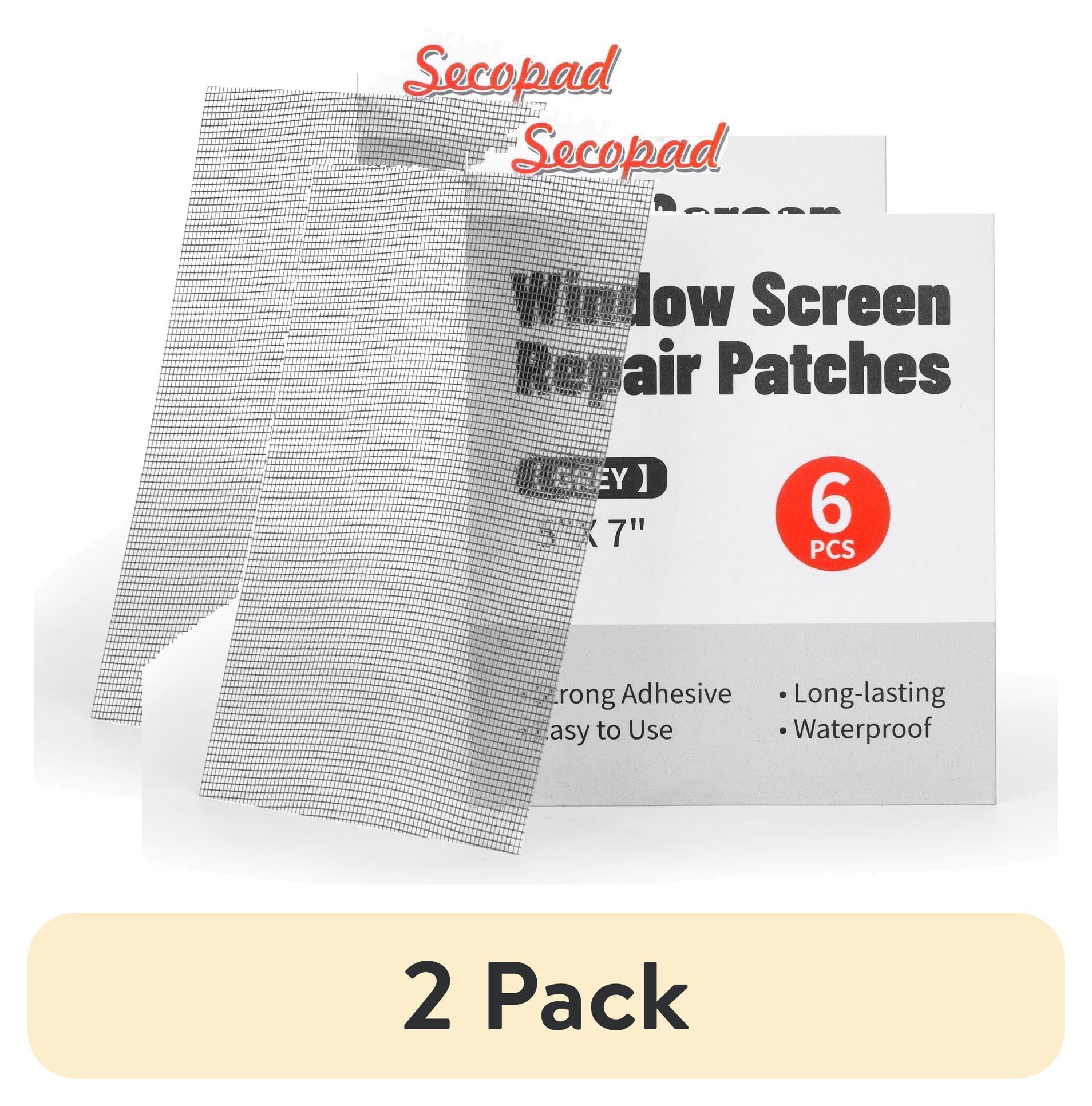 (2 pack) Secopad Screen Repair Kit, 6 PCS Window Screen Patch Repair ...