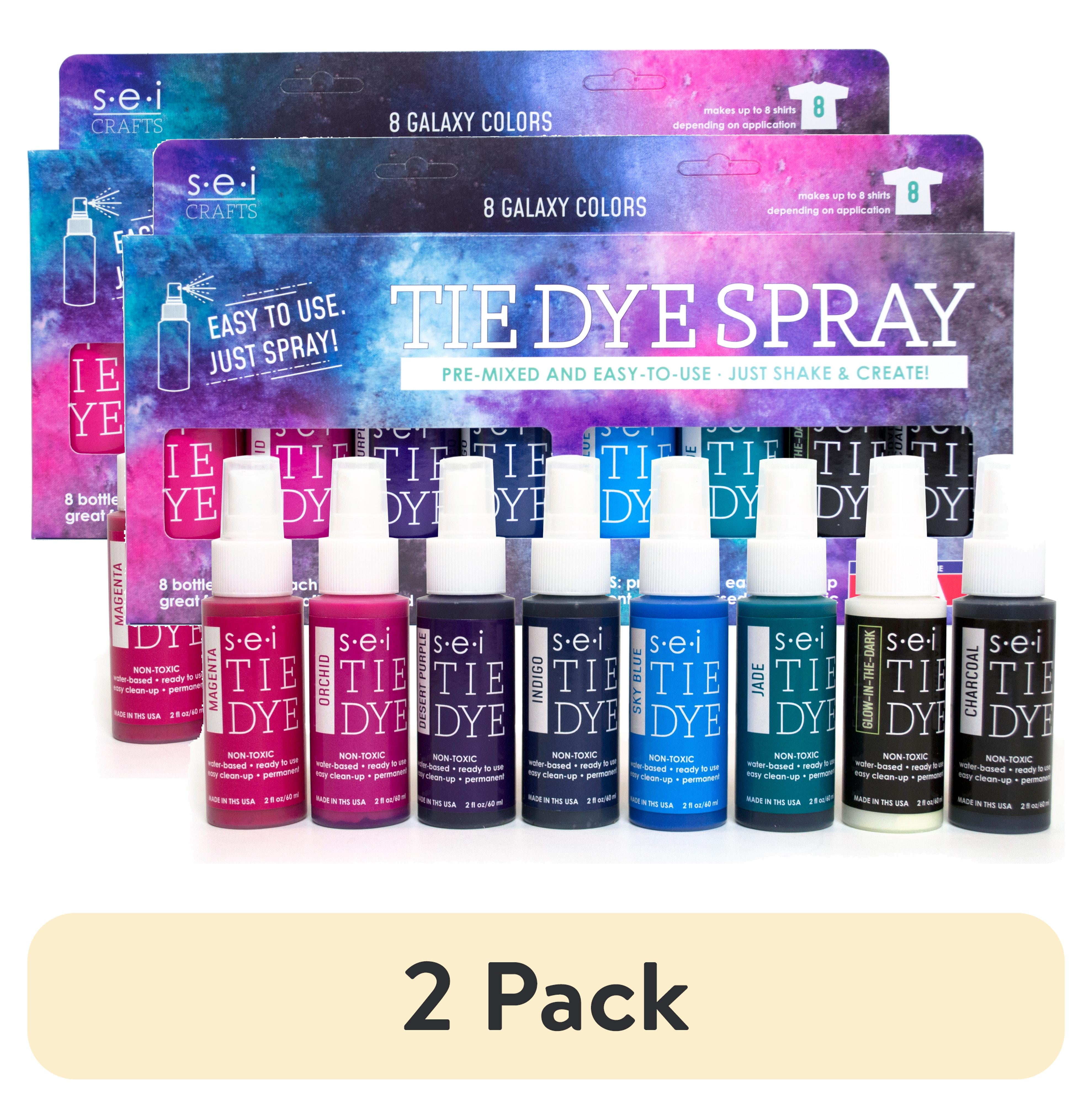 (2 pack) Sei Galaxy Tie Dye Kit, Craft and Fabric Spray, 8 Colors - Walmart.com