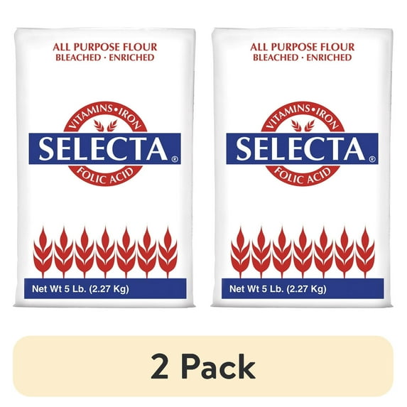 (2 pack) Selecta All Purpose Enriched Wheat Flour, 5 lbs. - Walmart.com
