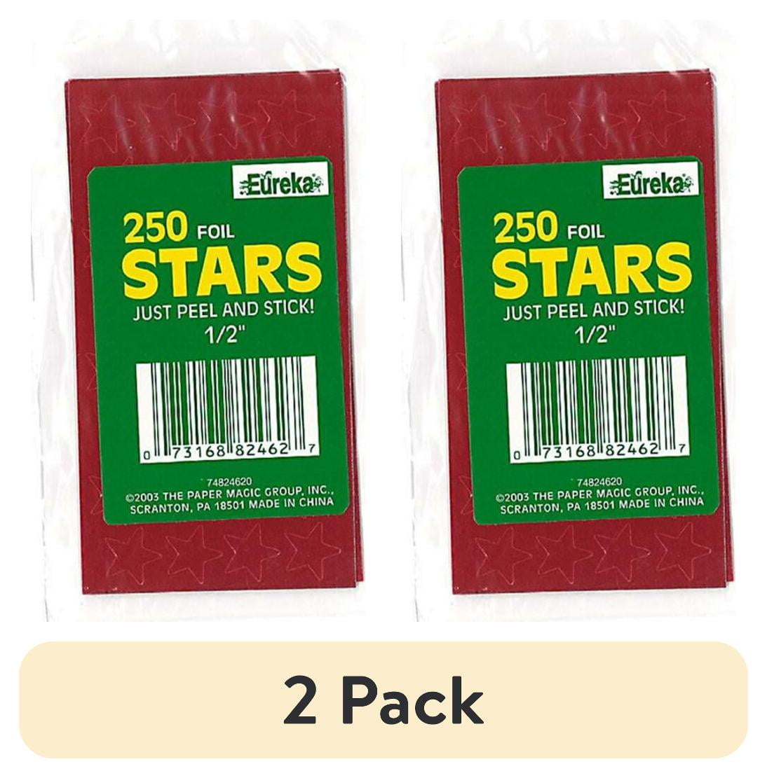 (2 pack) Self-Adhesive Foil Star Stickers - Walmart.com