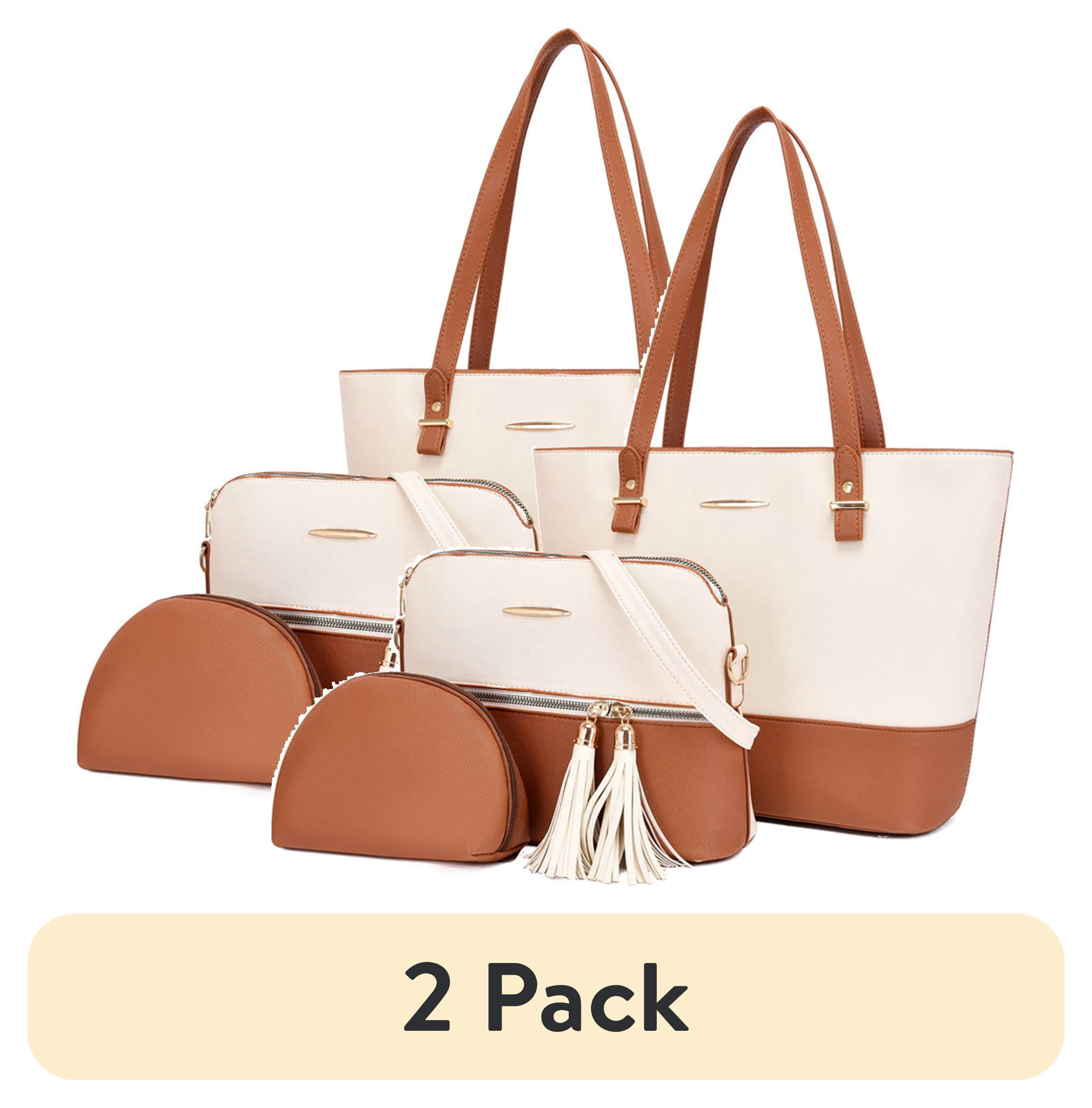 (2 pack) Sendefn Handbags for Women Shoulder Bags Ladies Tote Satchel ...