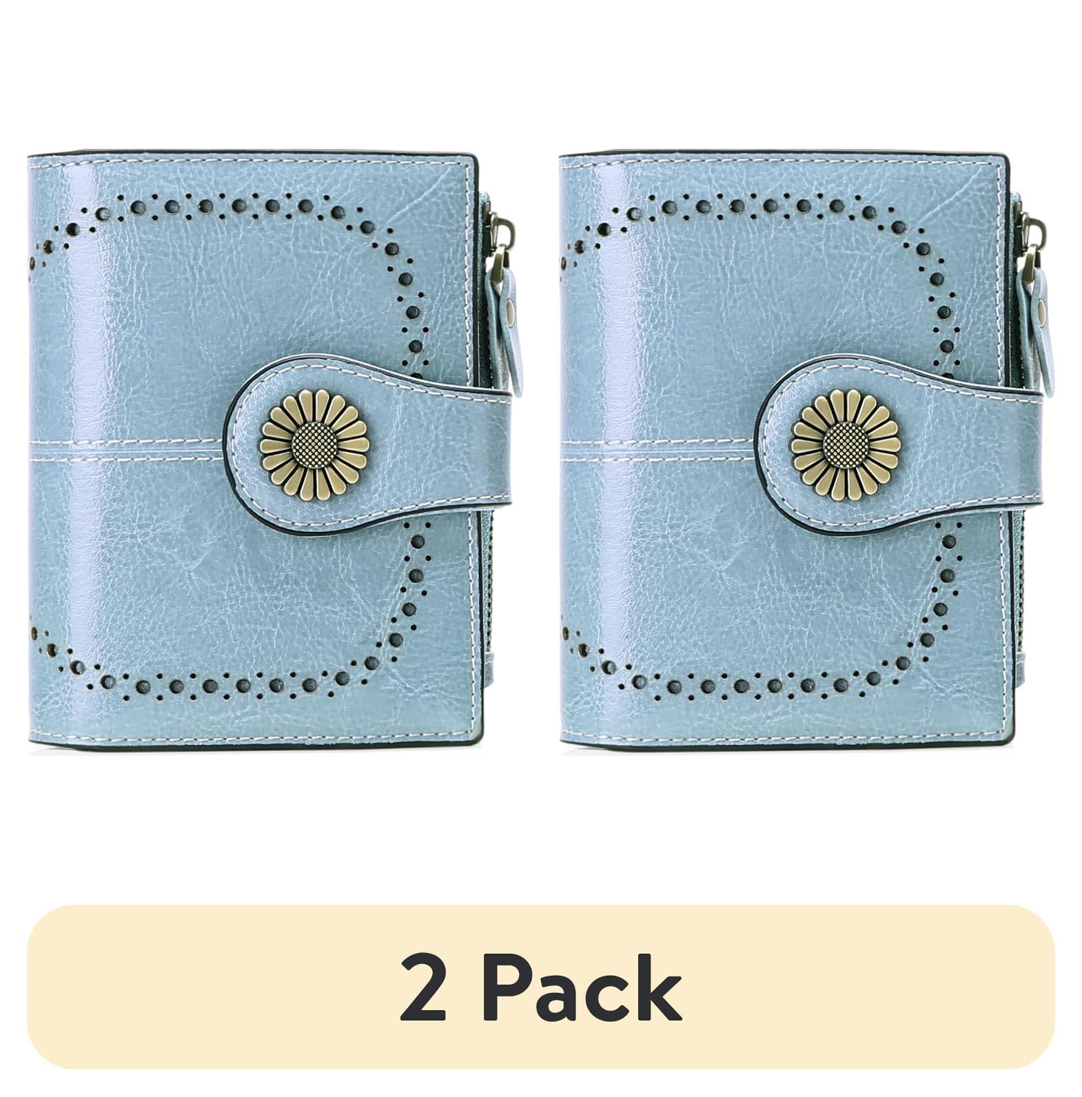 (2 pack) Sendefn Small Women Wallet Genuine Leather Bifold Purse RFID ...