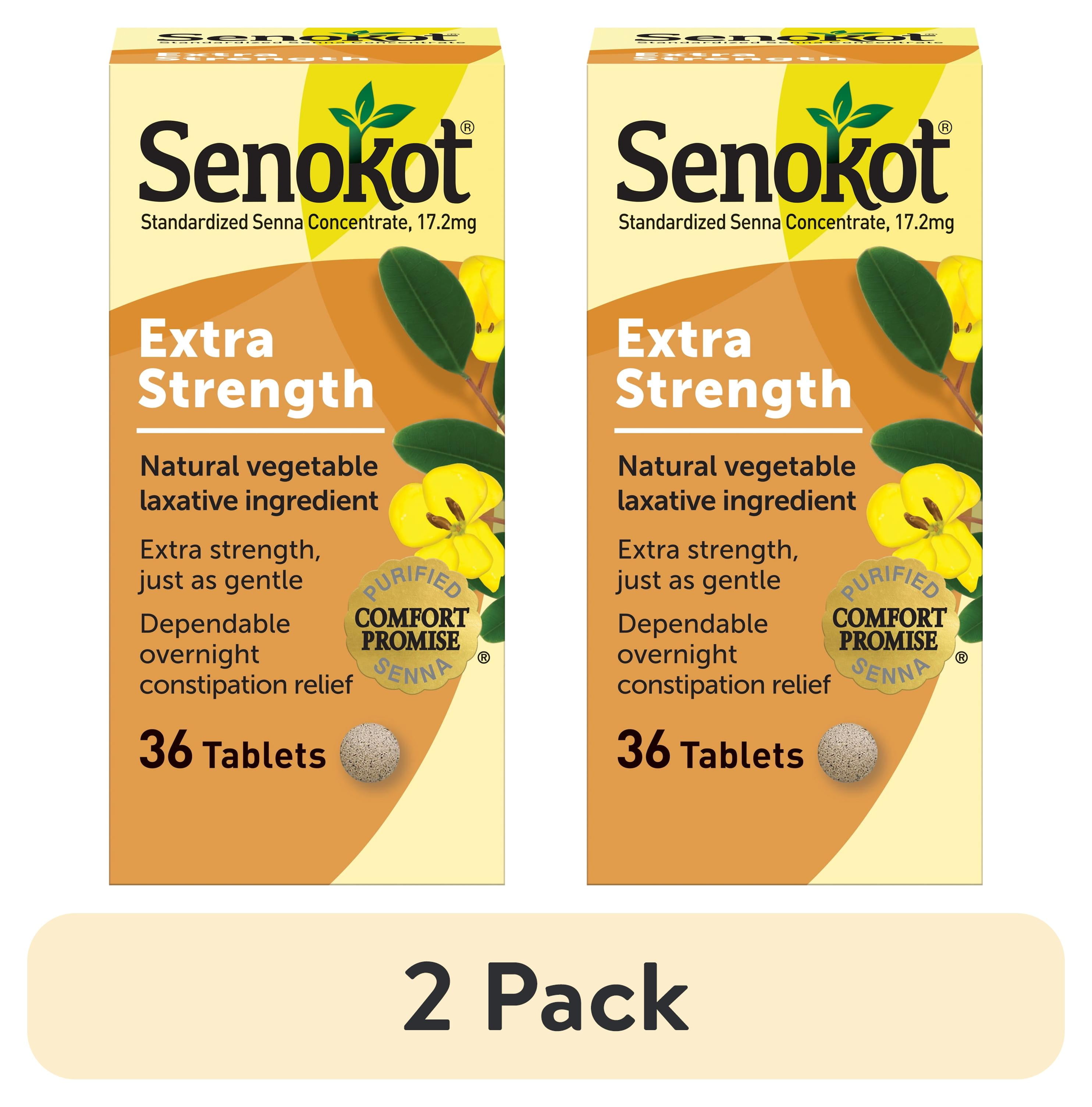 (2 pack) Senokot® Extra Strength Senna Laxative Tablets, 36 Ct ...