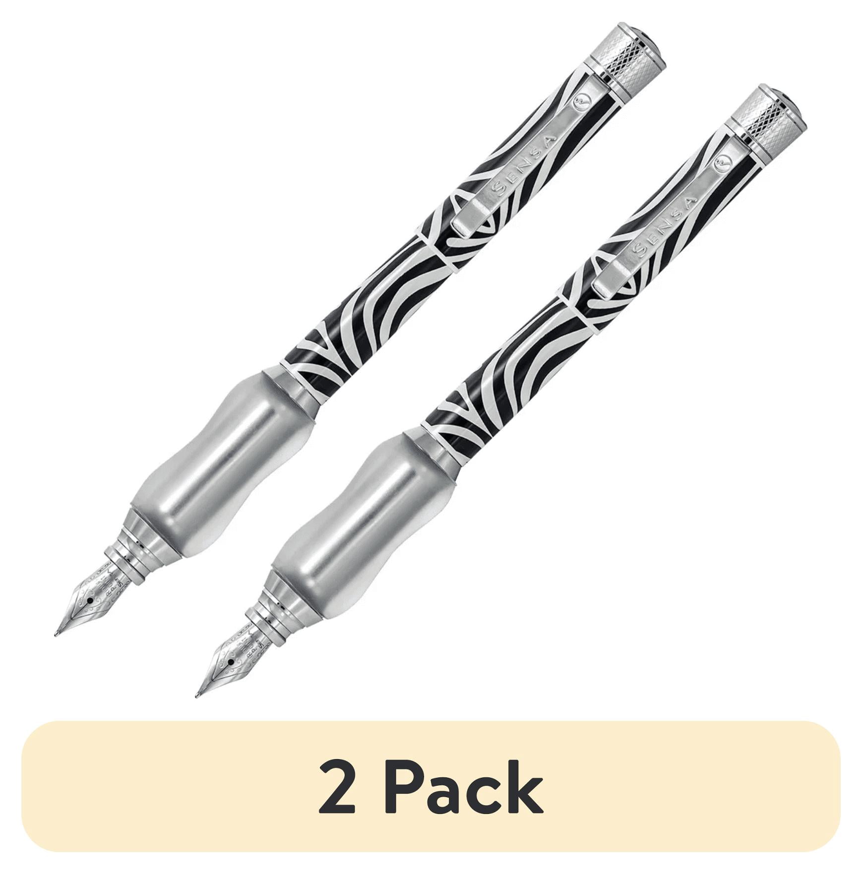 (2 pack) Sensa Safari Fountain Pen Zebra Medium Nib - Walmart.com
