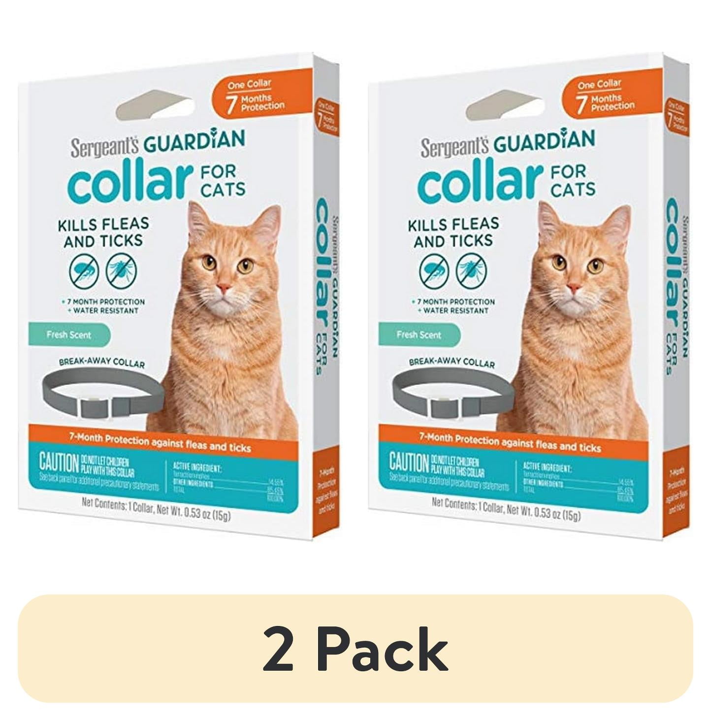 (2 pack) Sergeant's Guardian Flea & Tick Collar for Cats, 1 Count ...