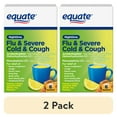 (2 pack) Equate Nighttime Severe Cold, Cough and Flu Powder Packets ...