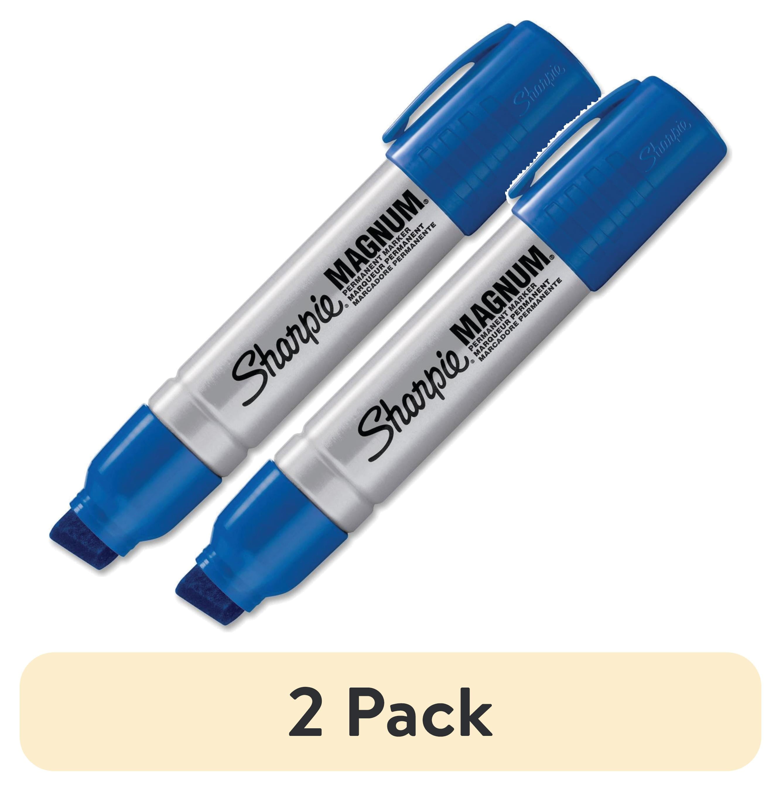 (2 pack) Sharpie Magnum 44 Permanent Marker, Blue - Walmart.com