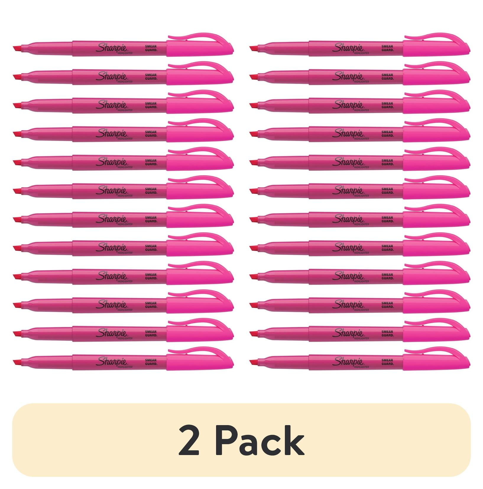 (2 pack) Sharpie Pocket Style Highlighter, Chisel Tip, Fluorescent Pink ...