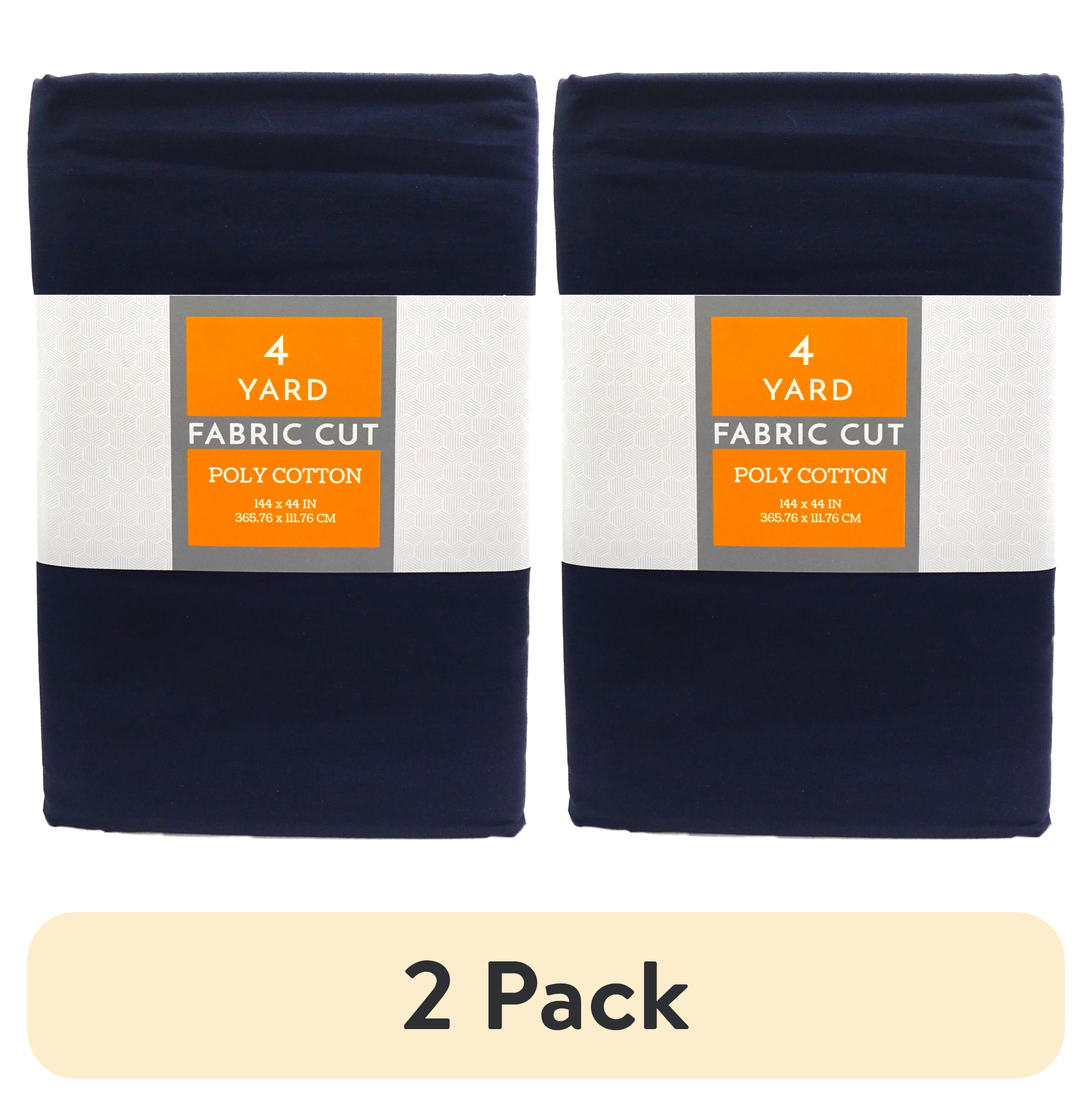 (2 pack) Shason Textile 4 Yard Cut Poly Cotton Fabric, Navy, 44" Wide ...