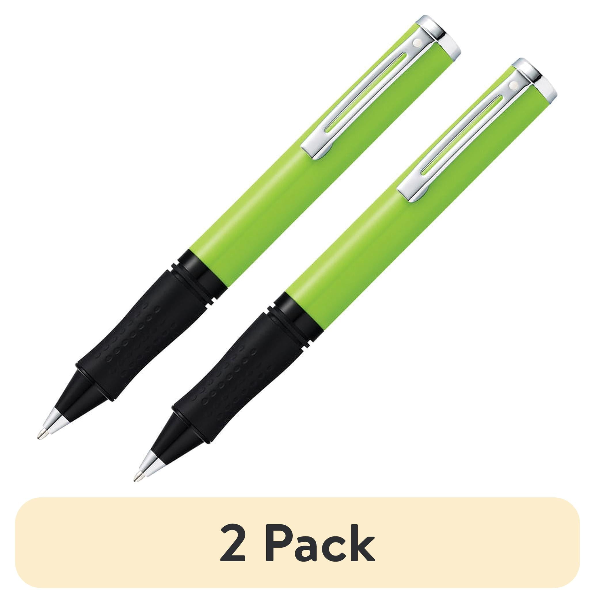 (2 pack) Sheaffer Pop Glossy Lime Green Ballpoint Pen with Chrome Trim - Walmart.com