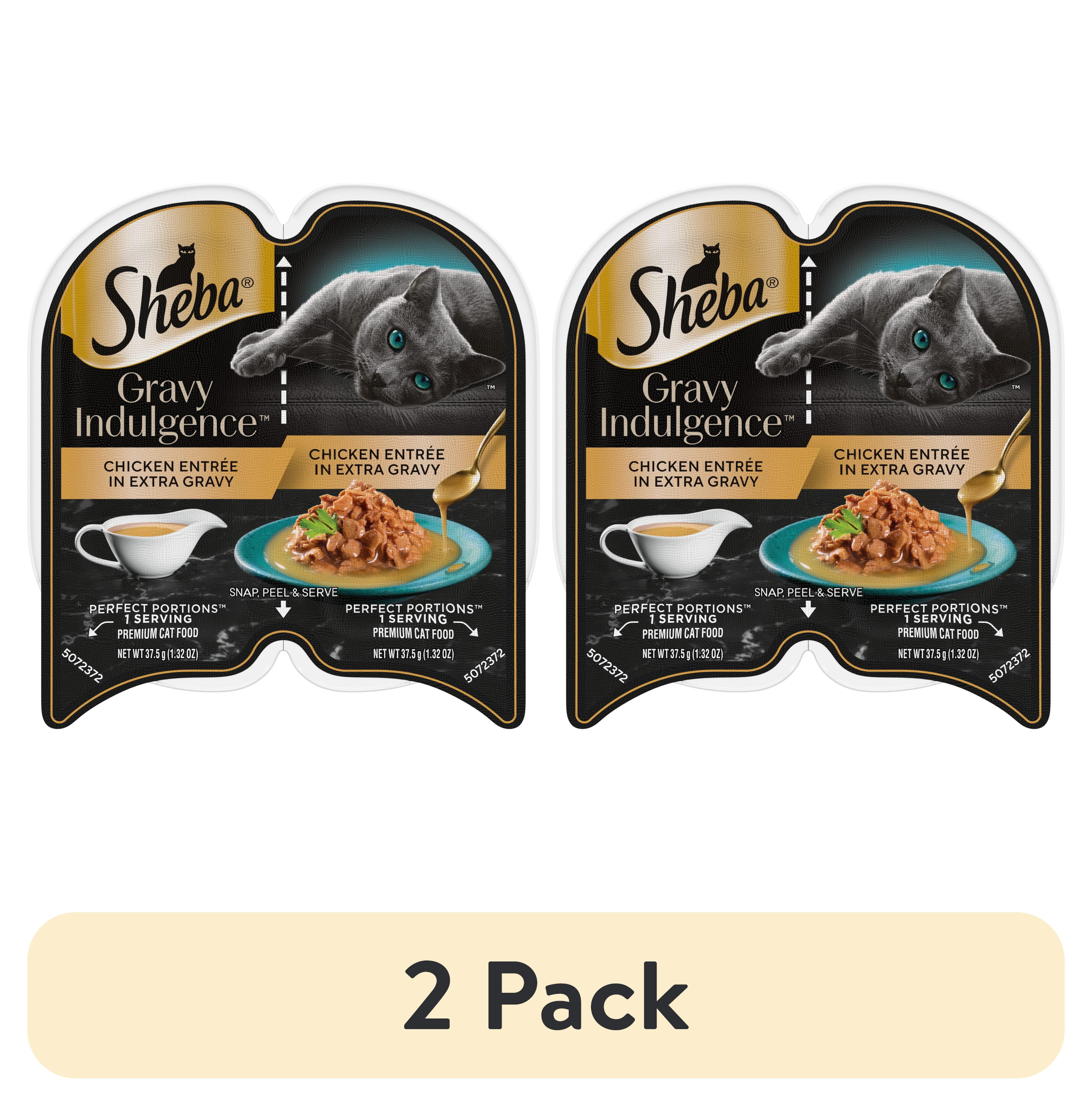 (2 pack) Sheba Gravy Indulgence Chicken Entree in Extra Gravy Cat Food ...