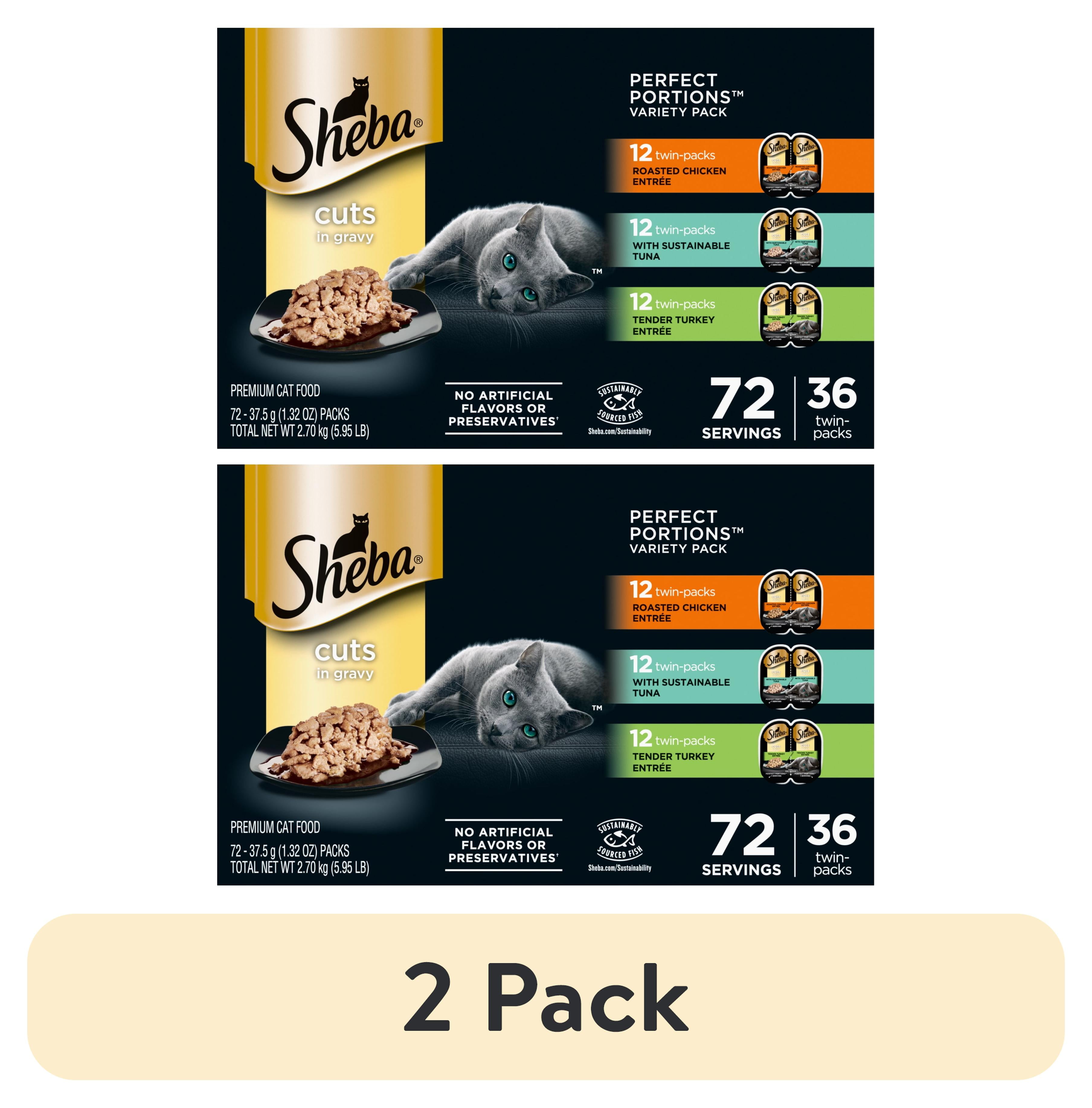 (2 pack) Sheba Perfect Portions Cuts In Gravy Variety Pack Wet Cat Food ...