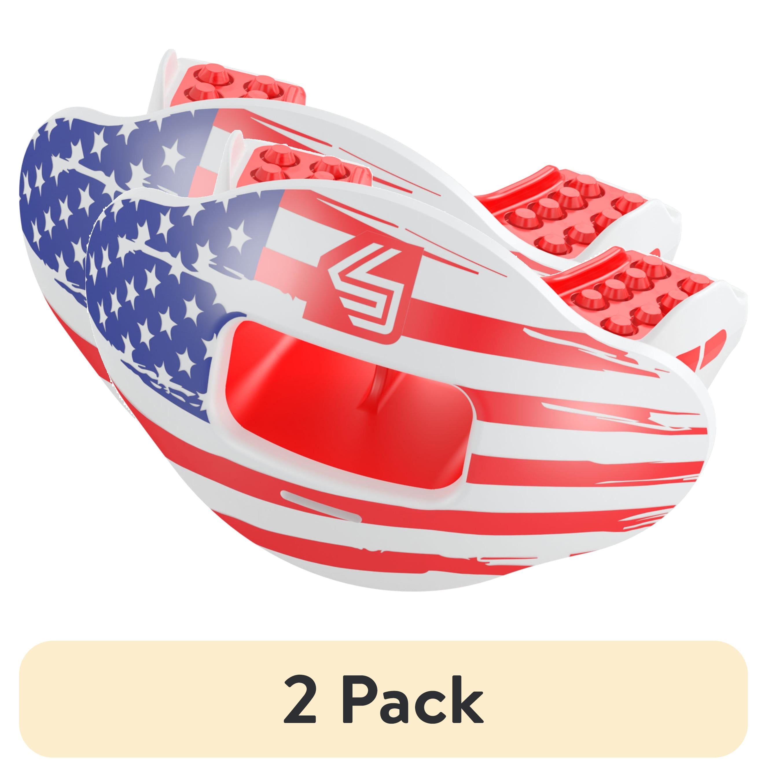 (2 pack) Shock Doctor Sport Max AirFlow Lip Guard Flag, One Size Fits ...