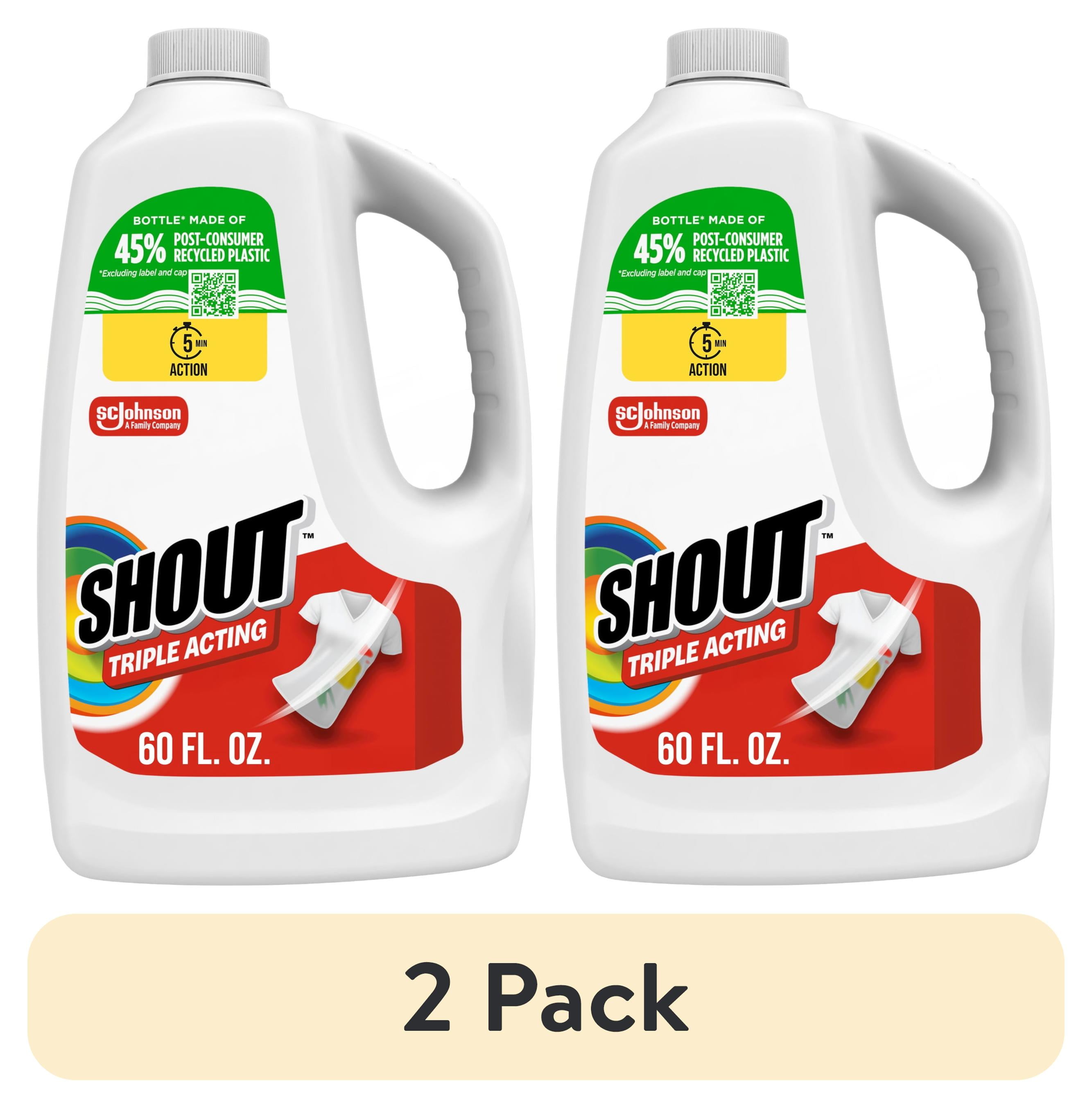 (2 pack) Shout Laundry Liquid Refill 60 oz - Walmart.com