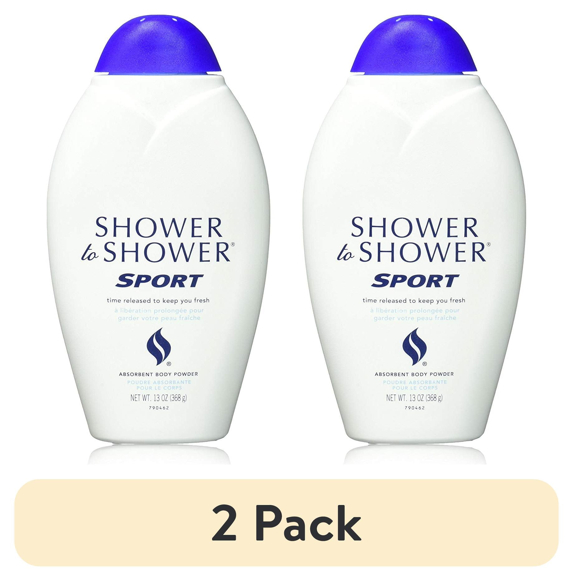 (2 pack) Shower to Shower Sport Absorbent Body Powder, 13 oz - Walmart.com