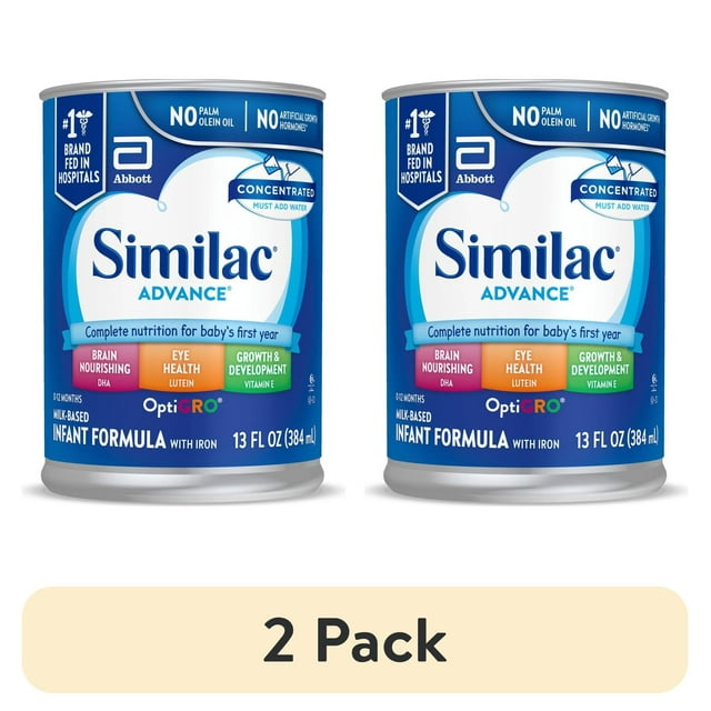 (2 pack) Similac Advance Concentrated Liquid Baby Formula With Iron ...