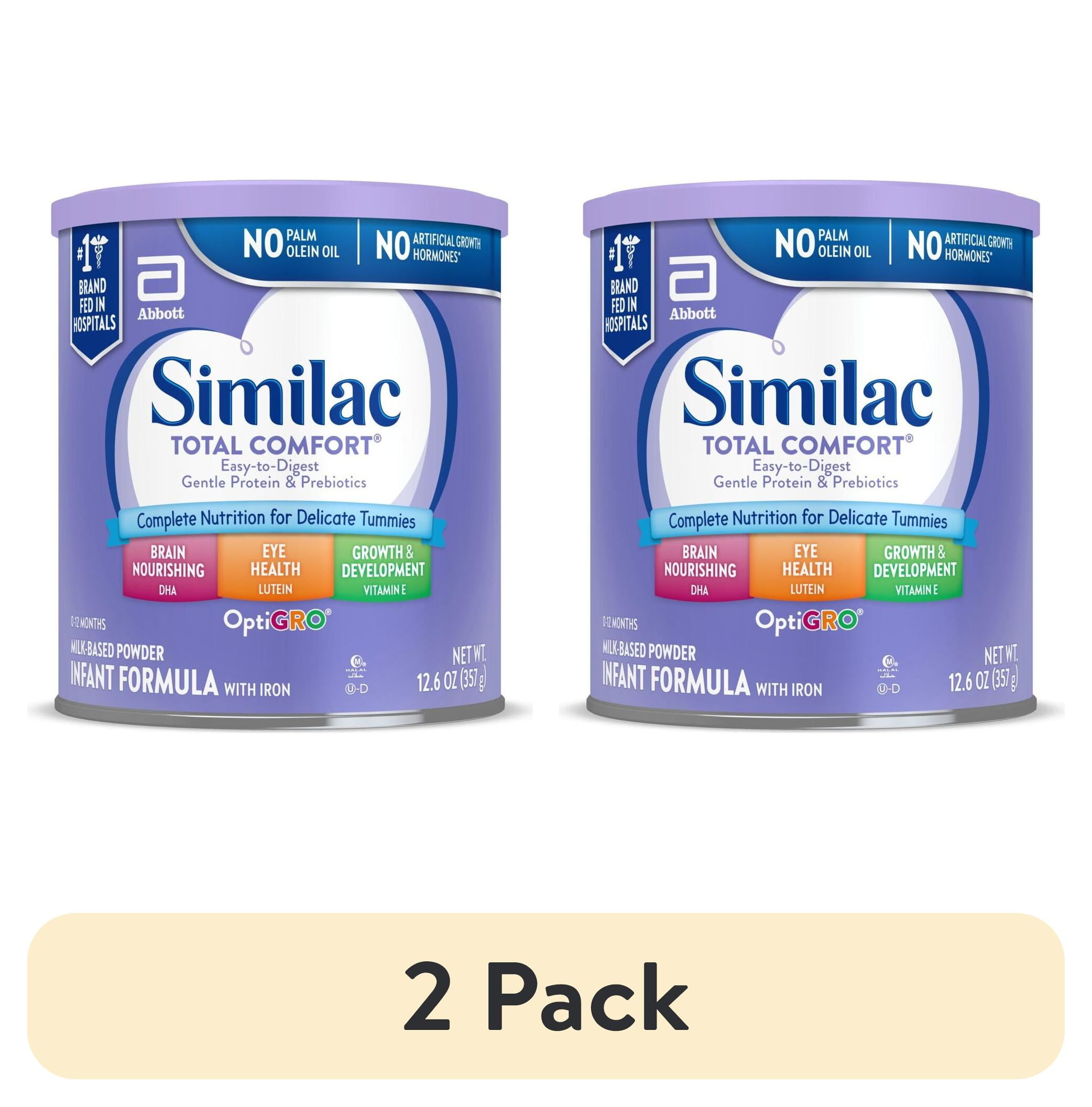 (2 pack) Similac Total Comfort Powder Baby Formula, 12.6-oz Can ...