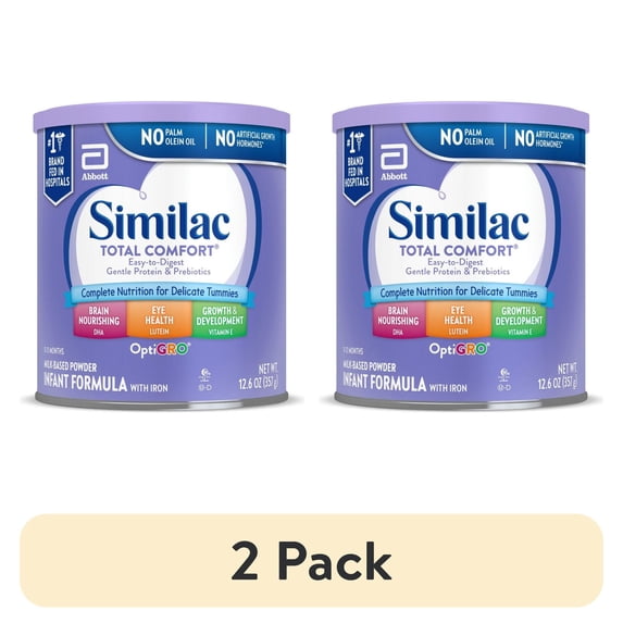 (2 pack) Similac Total Comfort Powder Baby Formula, 12.6-oz Can ...