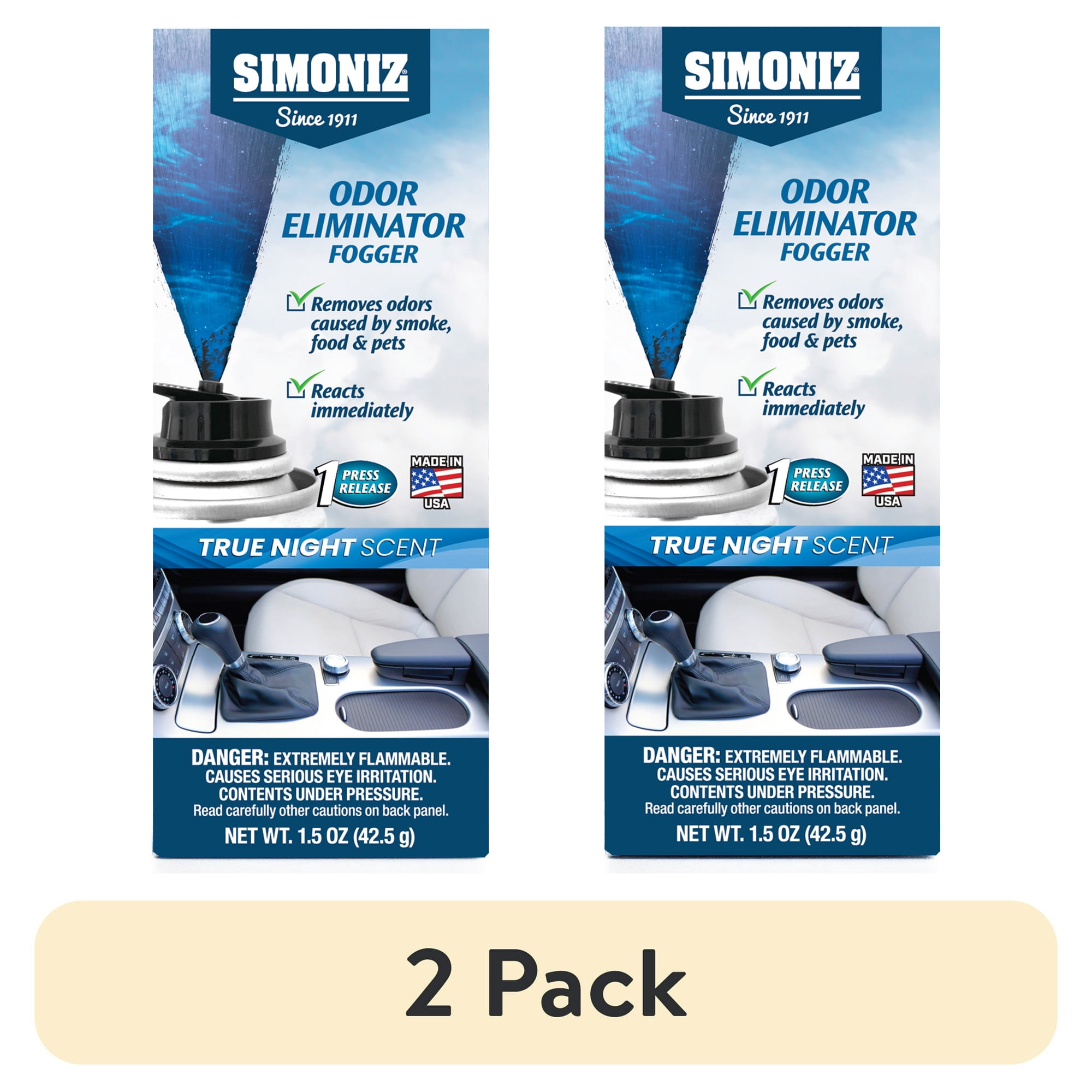 (2 pack) Simoniz Automotive Odor Eliminating Vehicle Fogger/Freshener ...