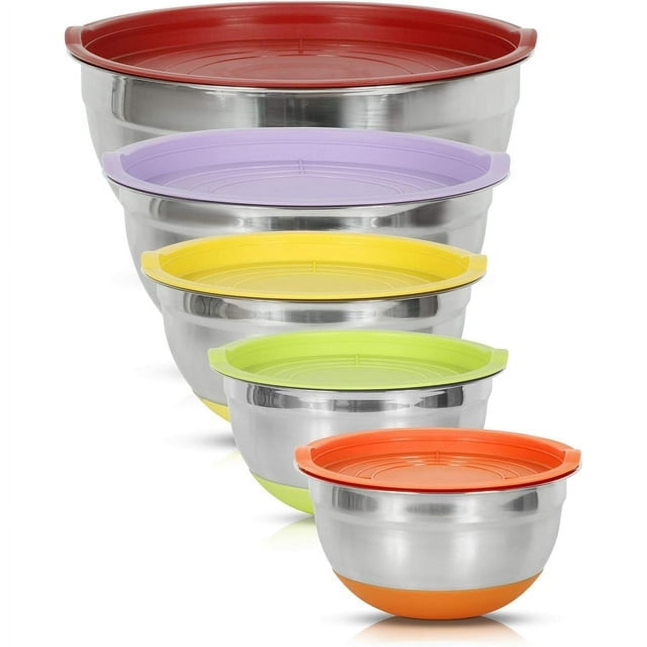 (2 pack) Simpli-Magic 5-Pc Mixing Bowl Set Stackable Stainless Steel ...