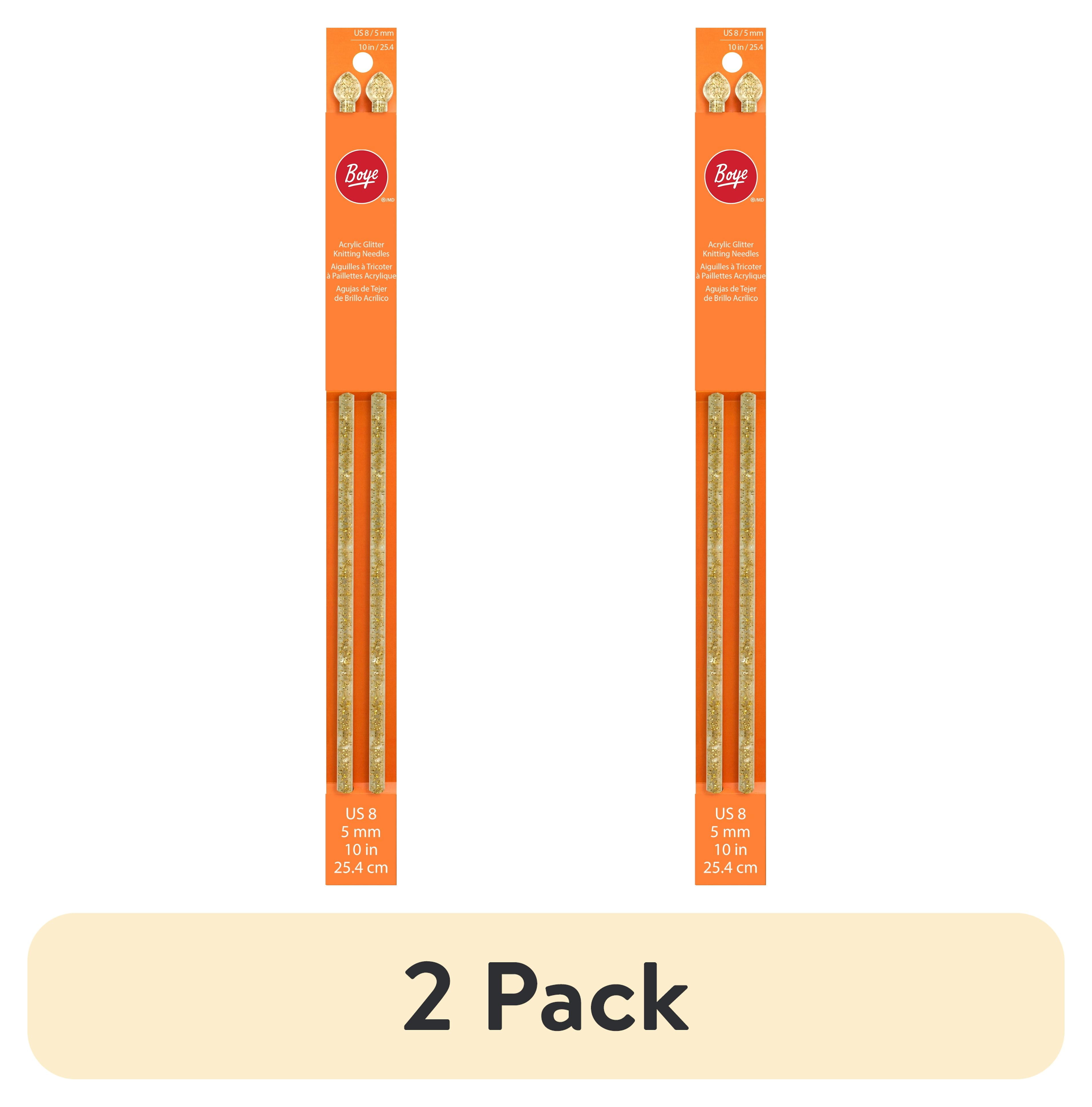(2 pack) Simplicity Boye 10.25 in Acrylic Glitter Knitting Needles ...