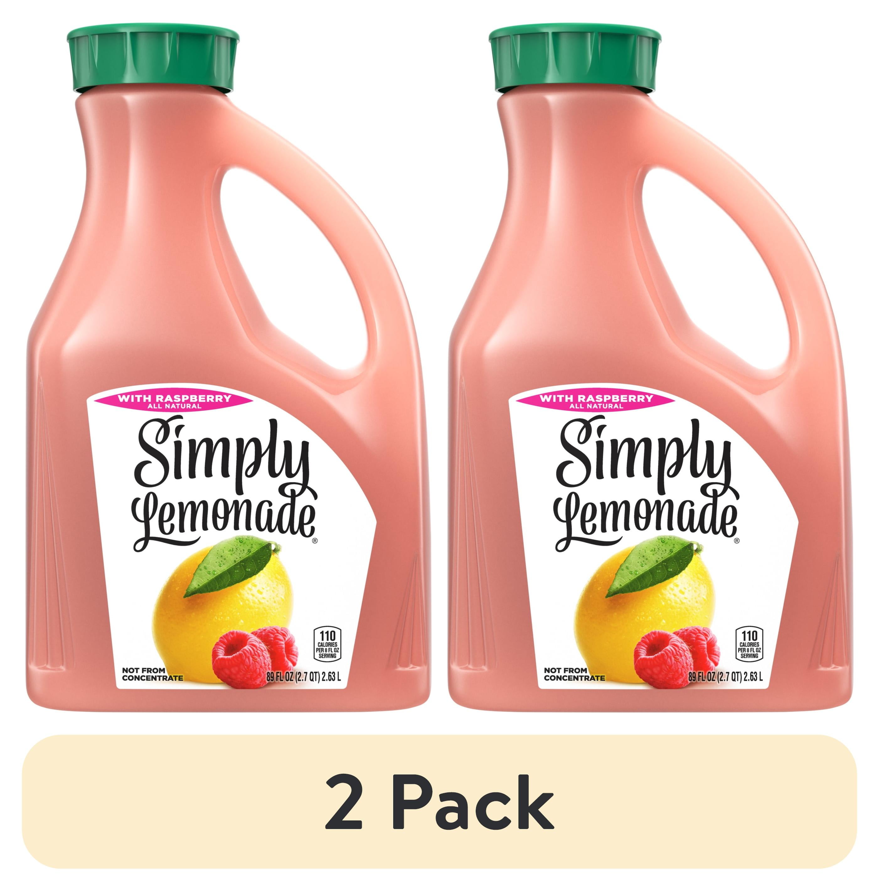 (2 pack) Simply Non GMO All Natural Raspberry Lemonade Juice, 89 fl oz ...