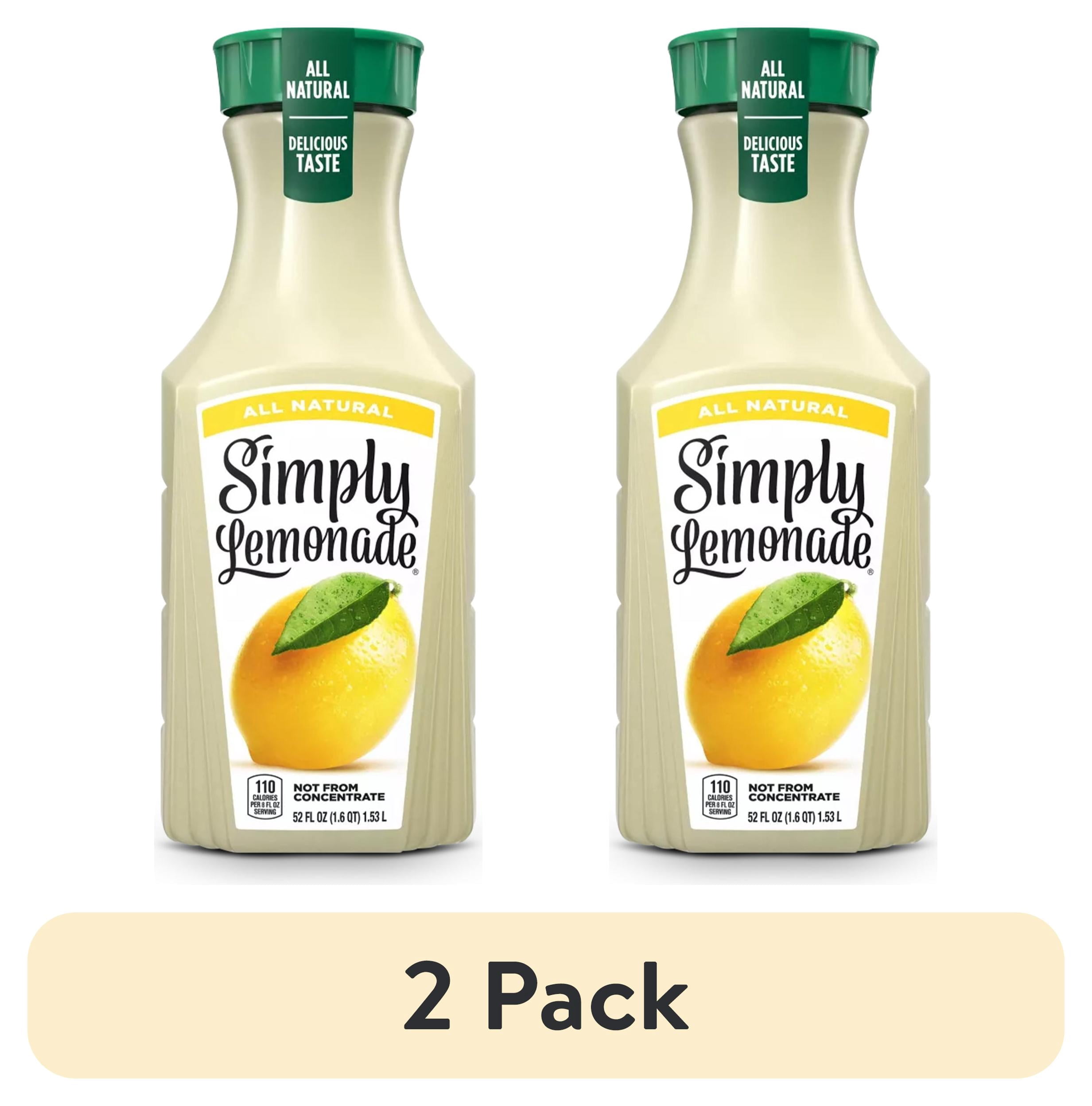 (2 pack) Simply Lemonade Bottle, 52 fl oz - Walmart.com