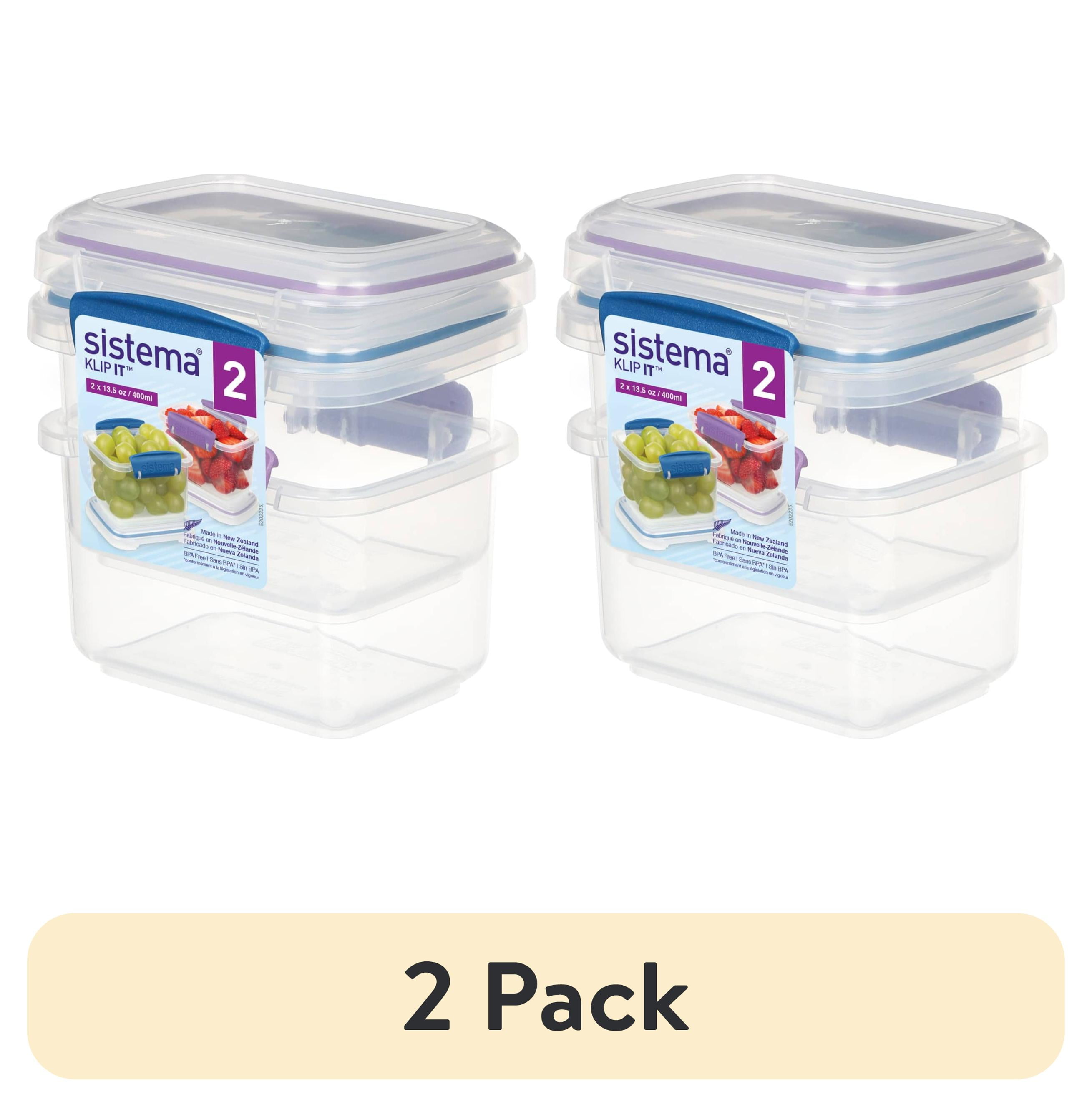 Sistema Klip It Food Storage Container 1.6 Cups Plastic 2-Pack Modular ...