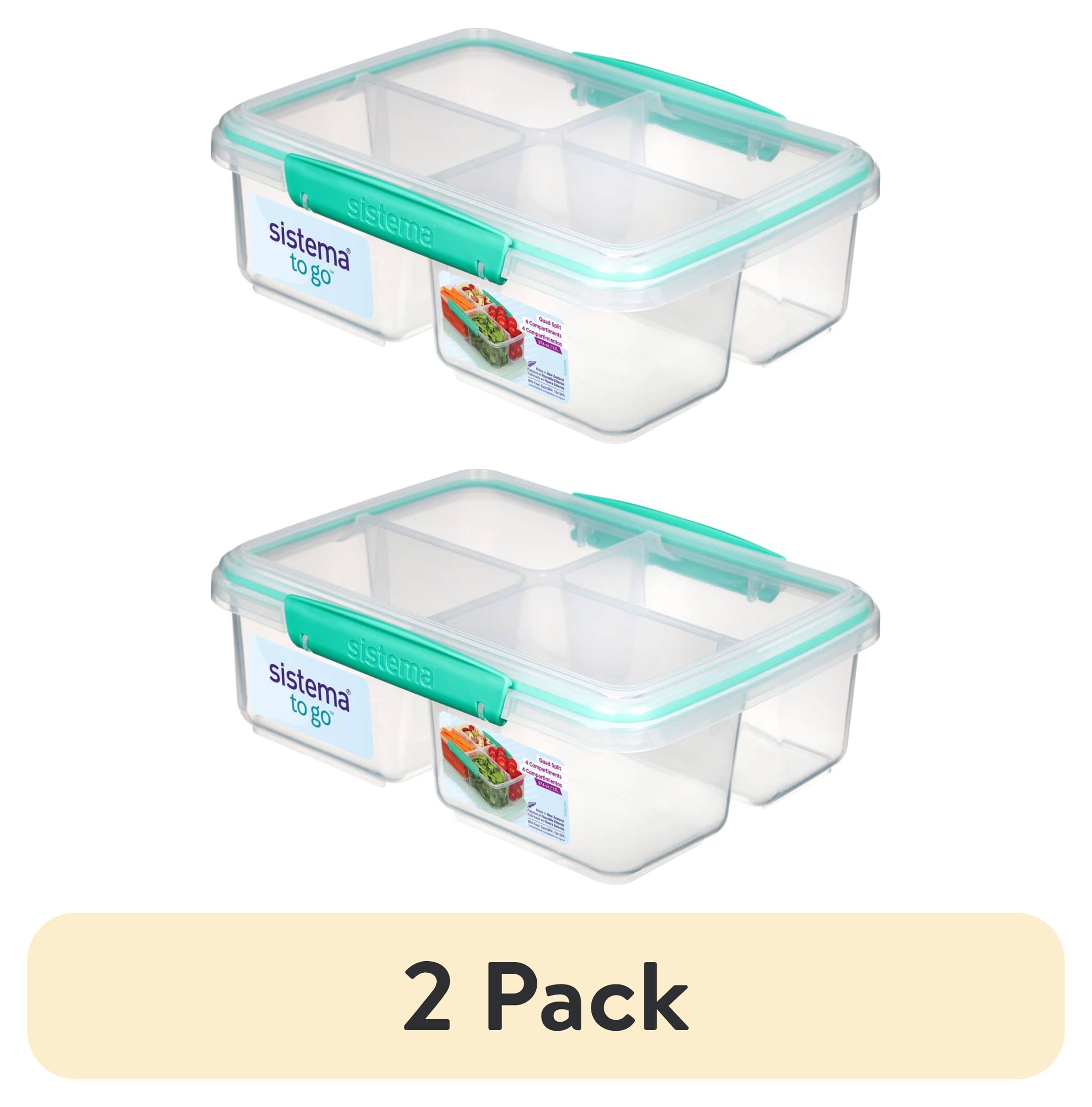 Sistema Quad Split to Go Food Storage Container - Walmart.com