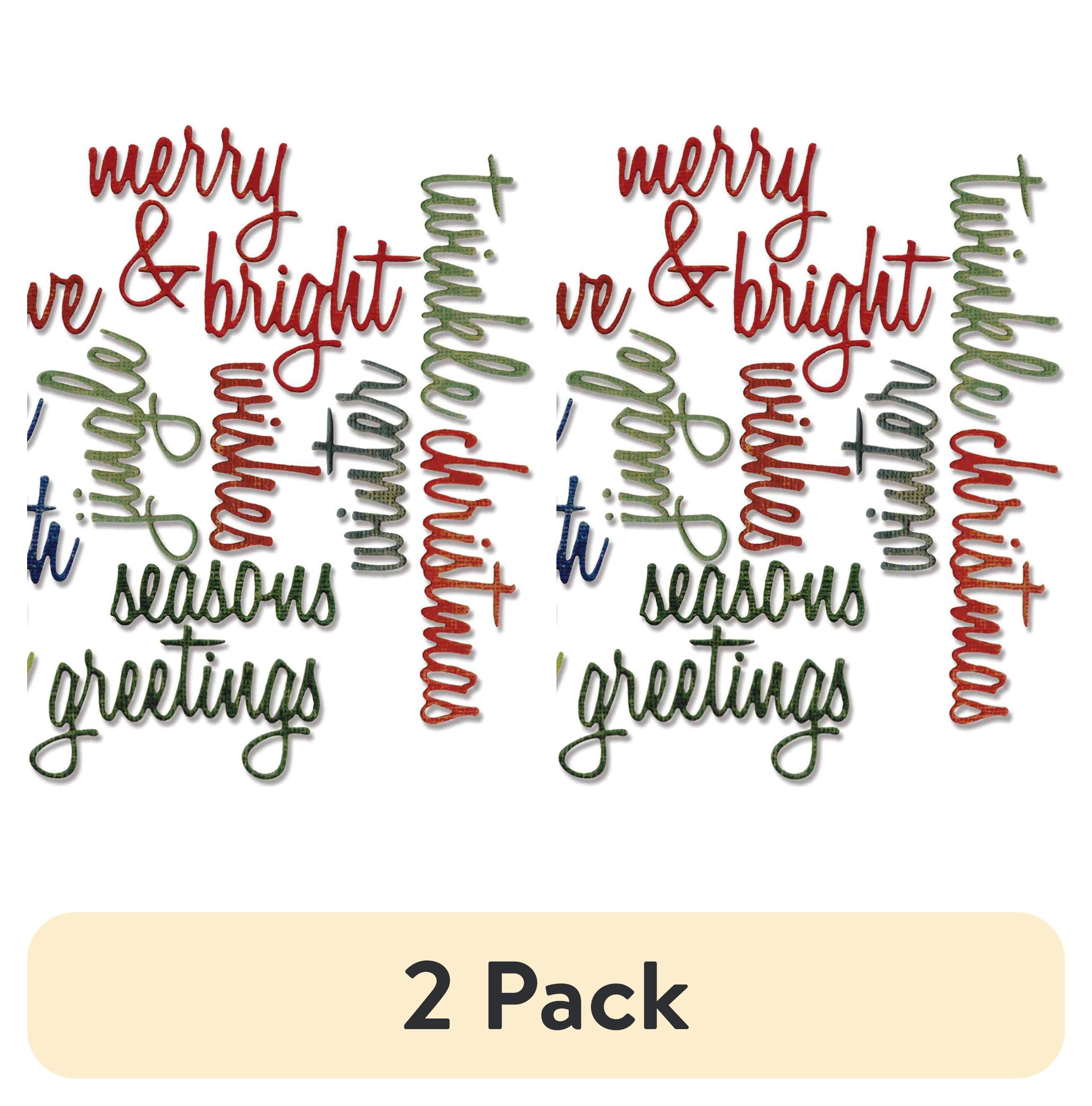 (2 pack) Sizzix Thinlits Dies By Tim Holtz 17/Pkg-Script Holiday Words - Walmart.com