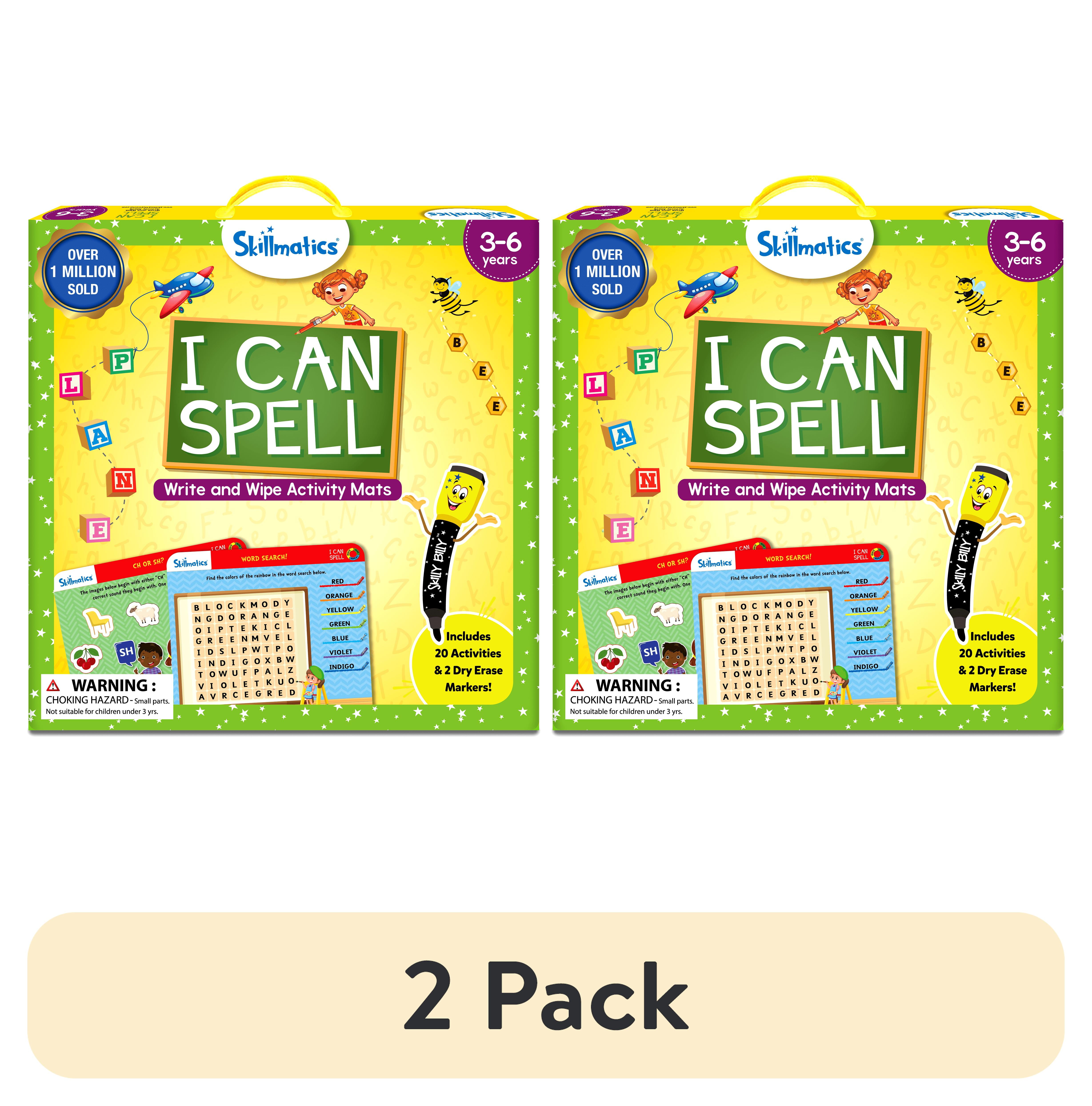 (2 pack) Skillmatics Educational Toy - I Can Spell, Preschool & Kindergarten Learning Activity ...