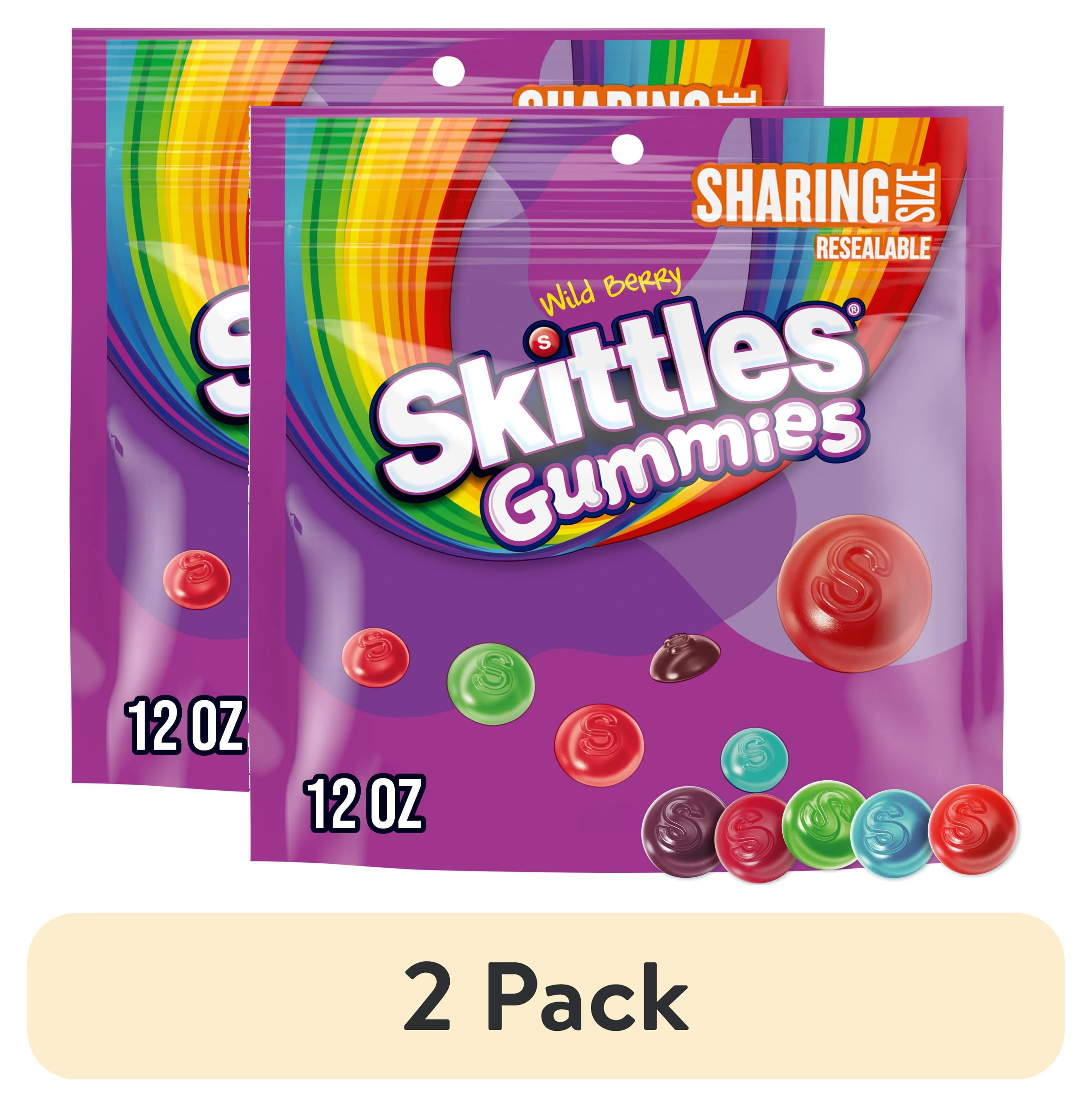 (2 pack) Skittles Gummies Wild Berry Gummy Candy, Sharing Size - 12 oz ...