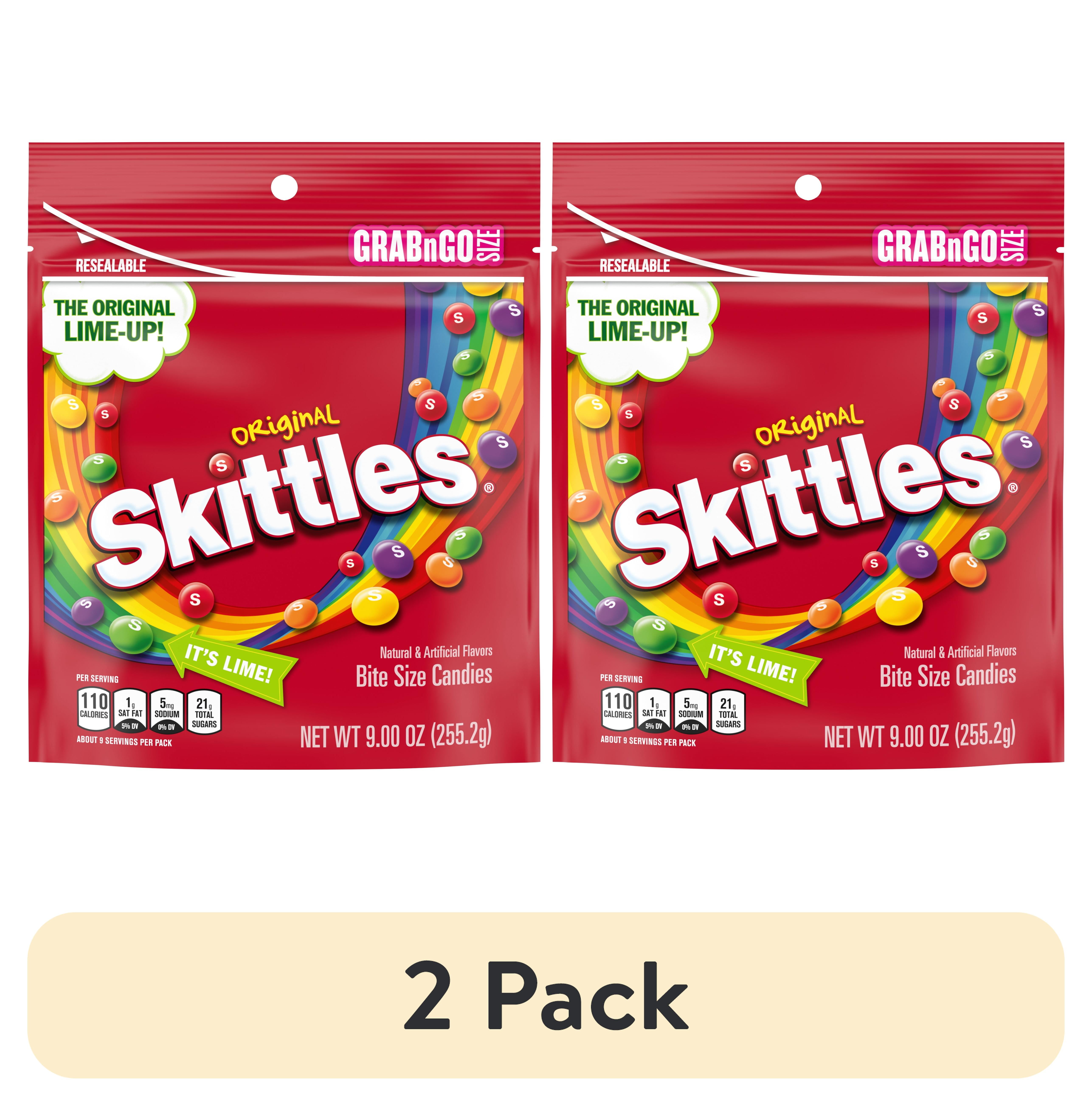 (2 pack) Skittles Original Chewy Candy Grab N Go - 9 oz Bag - Walmart.com